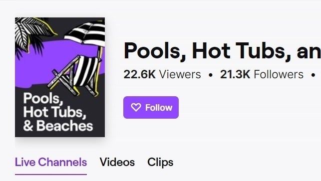 Twitch launches new Pools, Hot Tubs, and Beaches category | Eurogamer.net