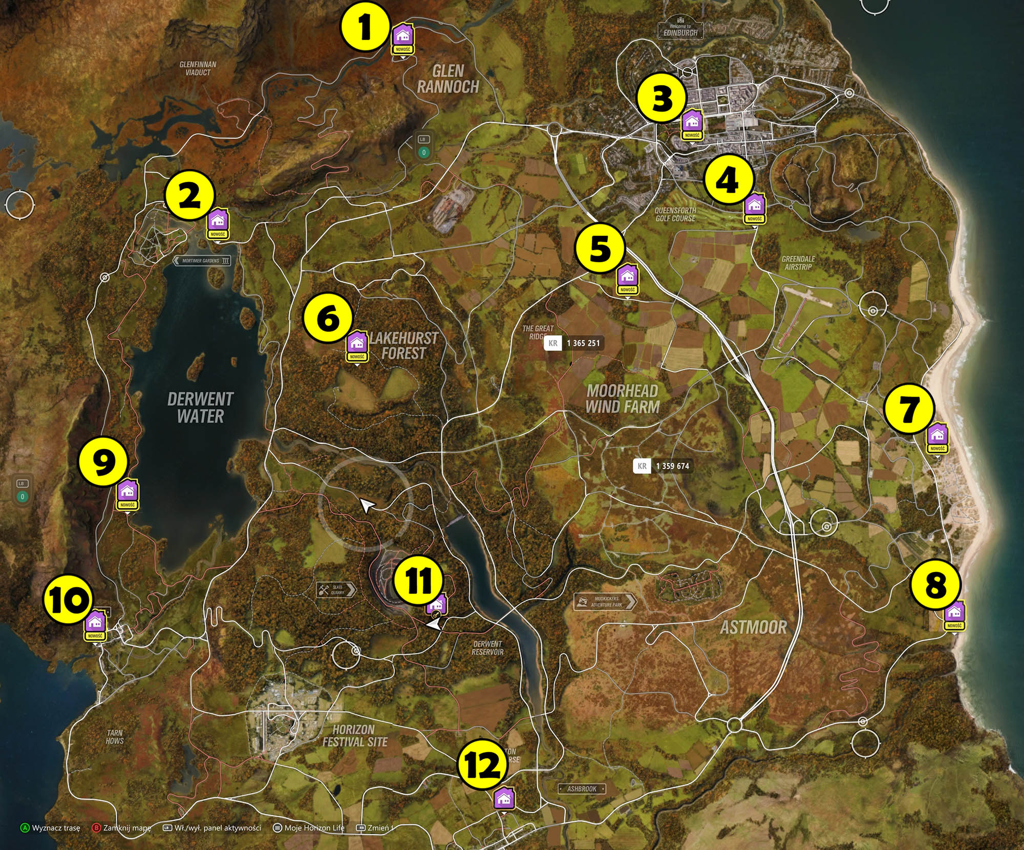 Forza Horizon 4 - domy gracza: wszystkie posiadłości (mapa) | Eurogamer.pl