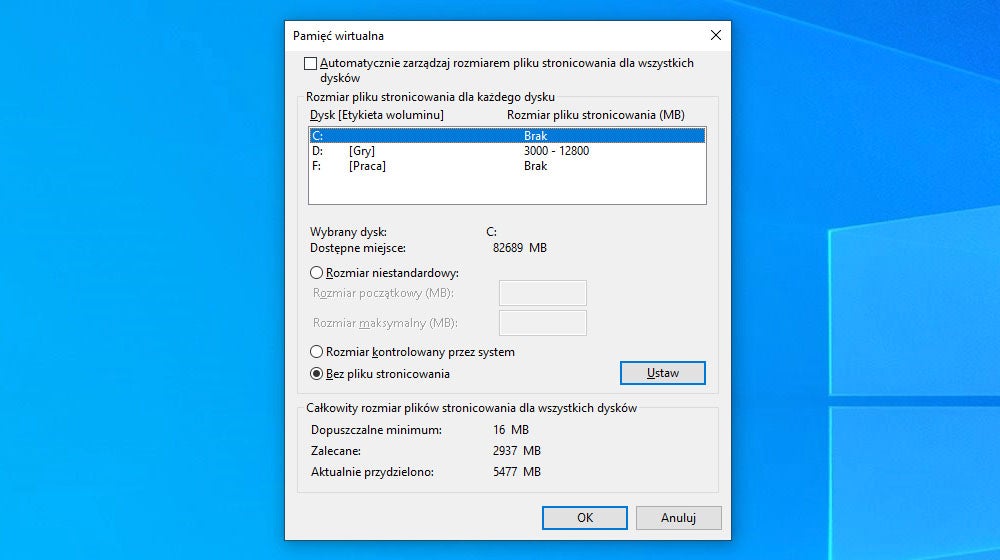 Plik wymiany, stronicowania: co to jest, czy warto go wyłączyć ...