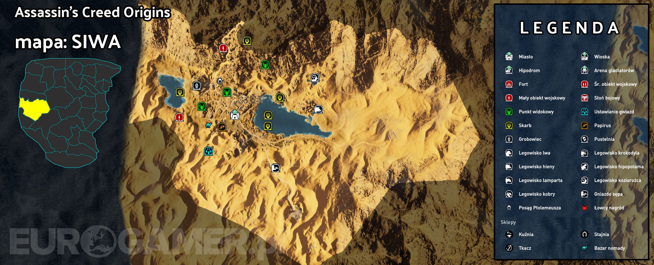 Assassin's Creed Origins - Siwa: mapa | Eurogamer.pl