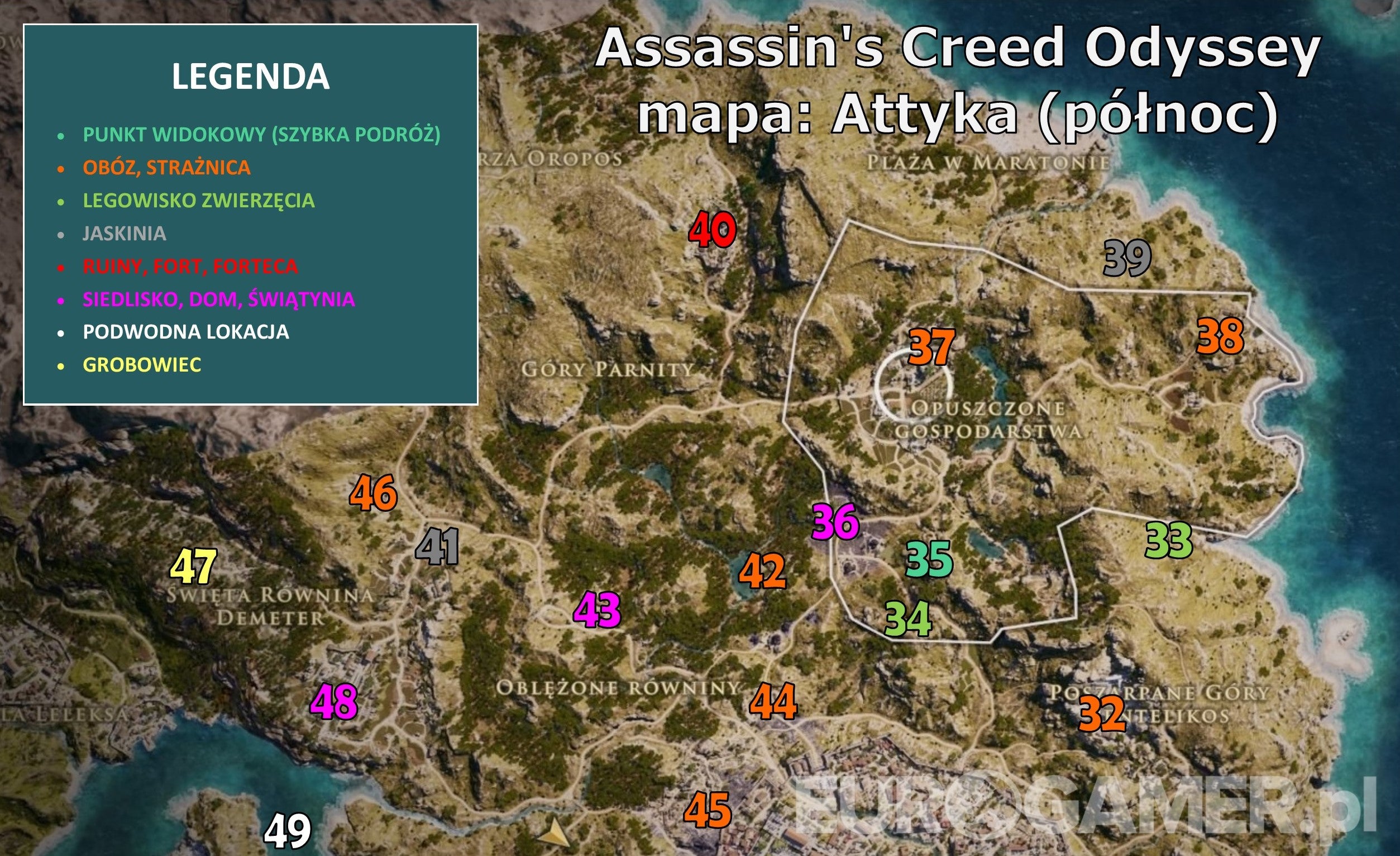 Assassin's Creed Odyssey - Attyka: mapa | Eurogamer.pl