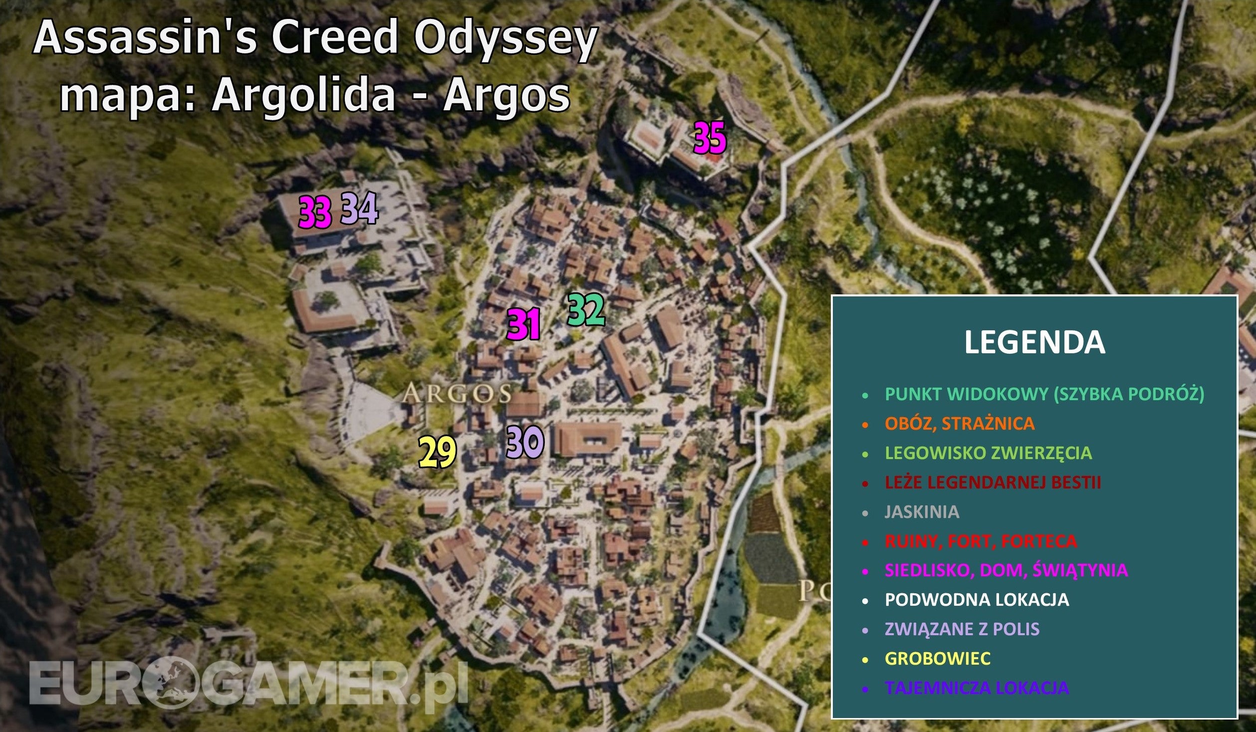 Assassin's Creed Odyssey - Argolida: mapa | Eurogamer.pl
