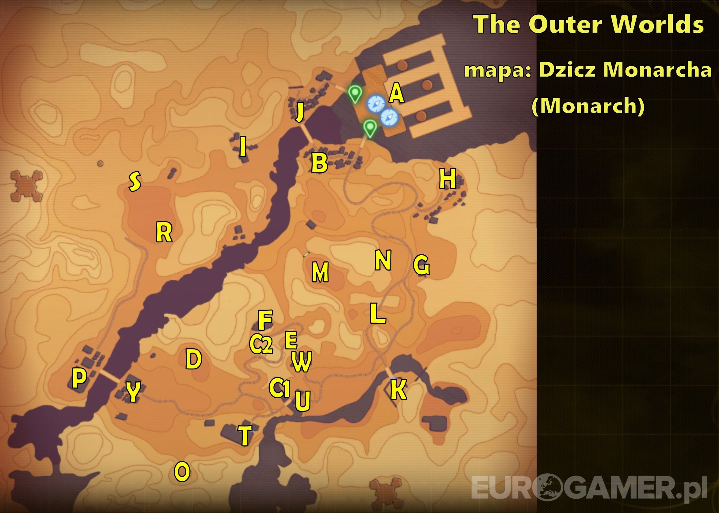 The Outer Worlds - Dzicz Monarcha (Monarch): mapa | Eurogamer.pl