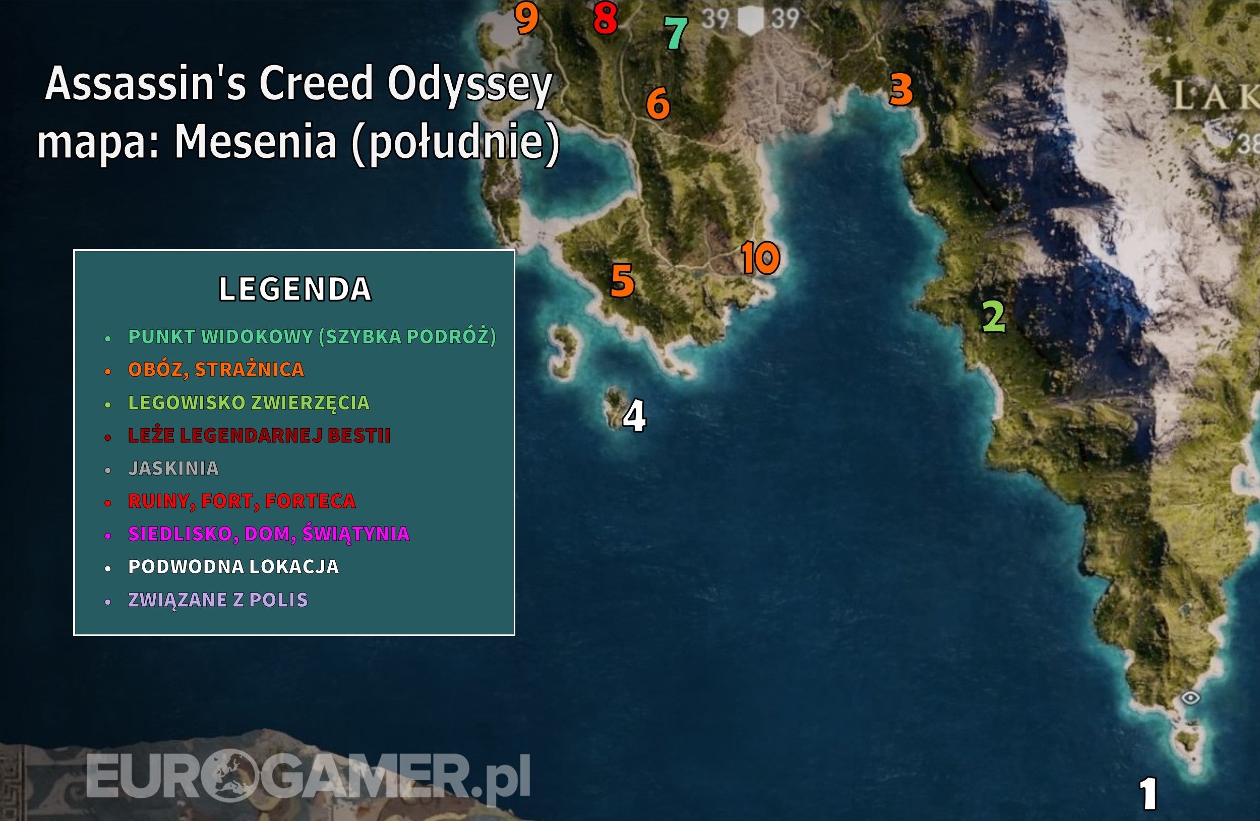 Assassin's Creed Odyssey - Mesenia: mapa | Eurogamer.pl