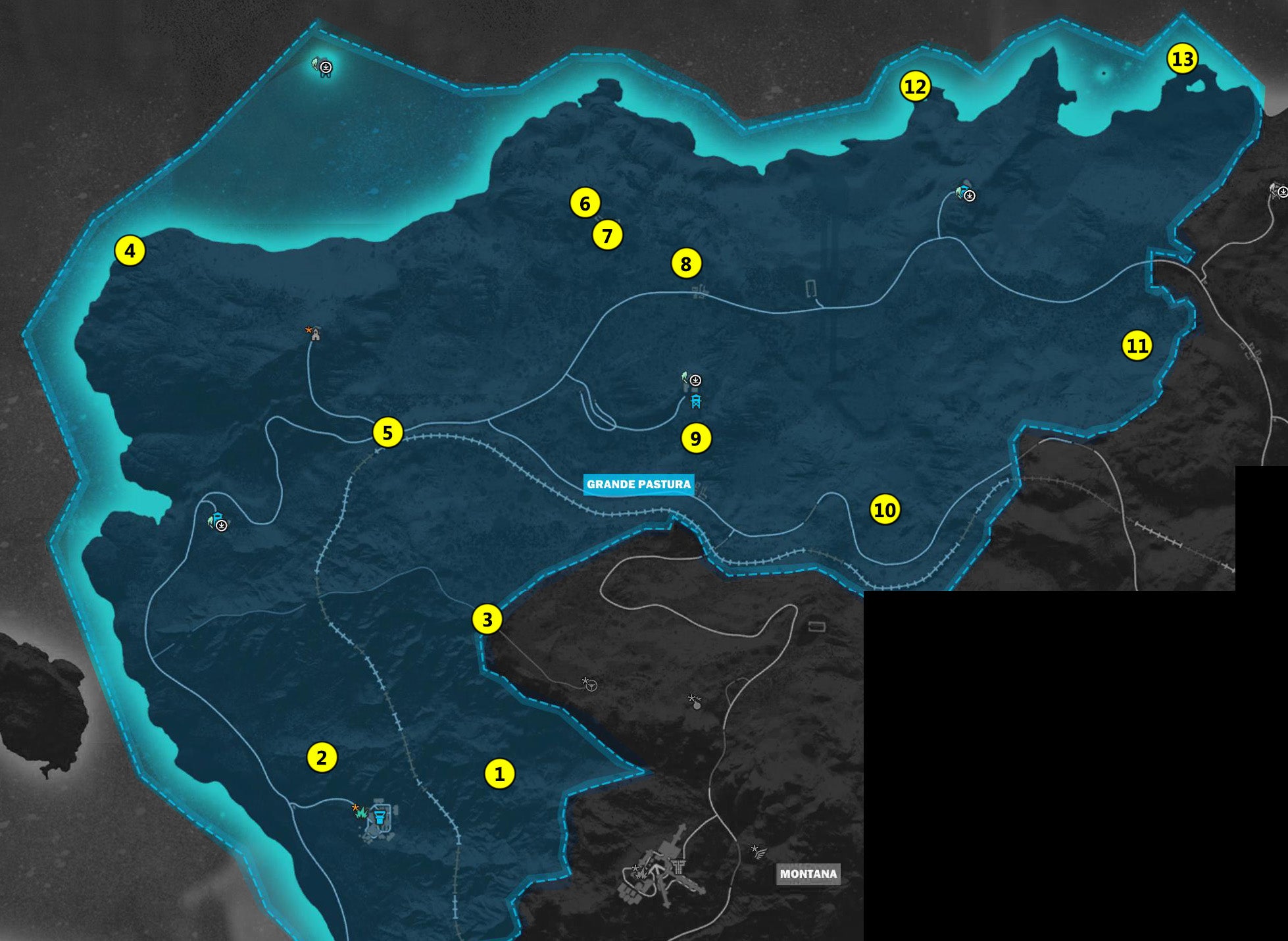 Just Cause 3 - Mapa Grande Pastura: taśmy, kapliczki, grobowce i inne ...