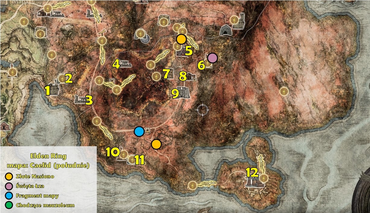 Elden Ring - Caelid: mapa | Eurogamer.pl