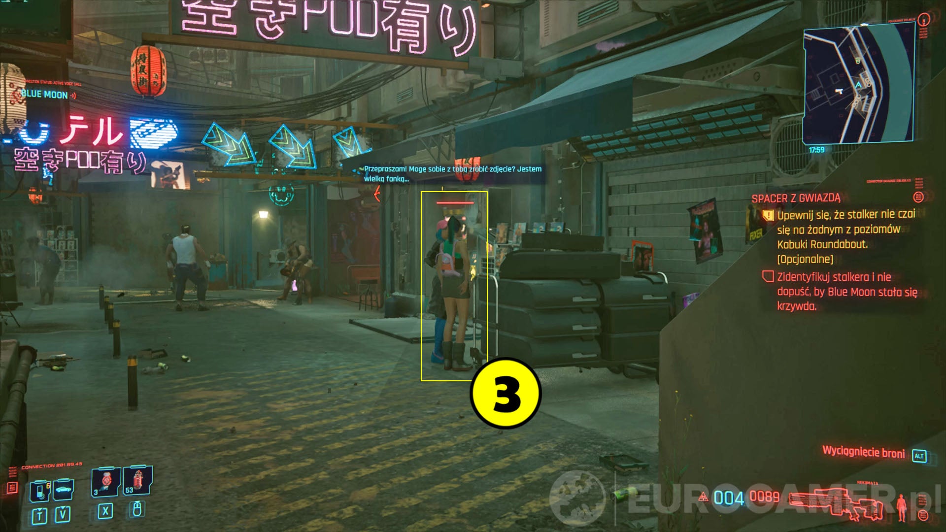 Cyberpunk 2077 - Spacer z gwiazdą: stalker Blue Moon | Eurogamer.pl