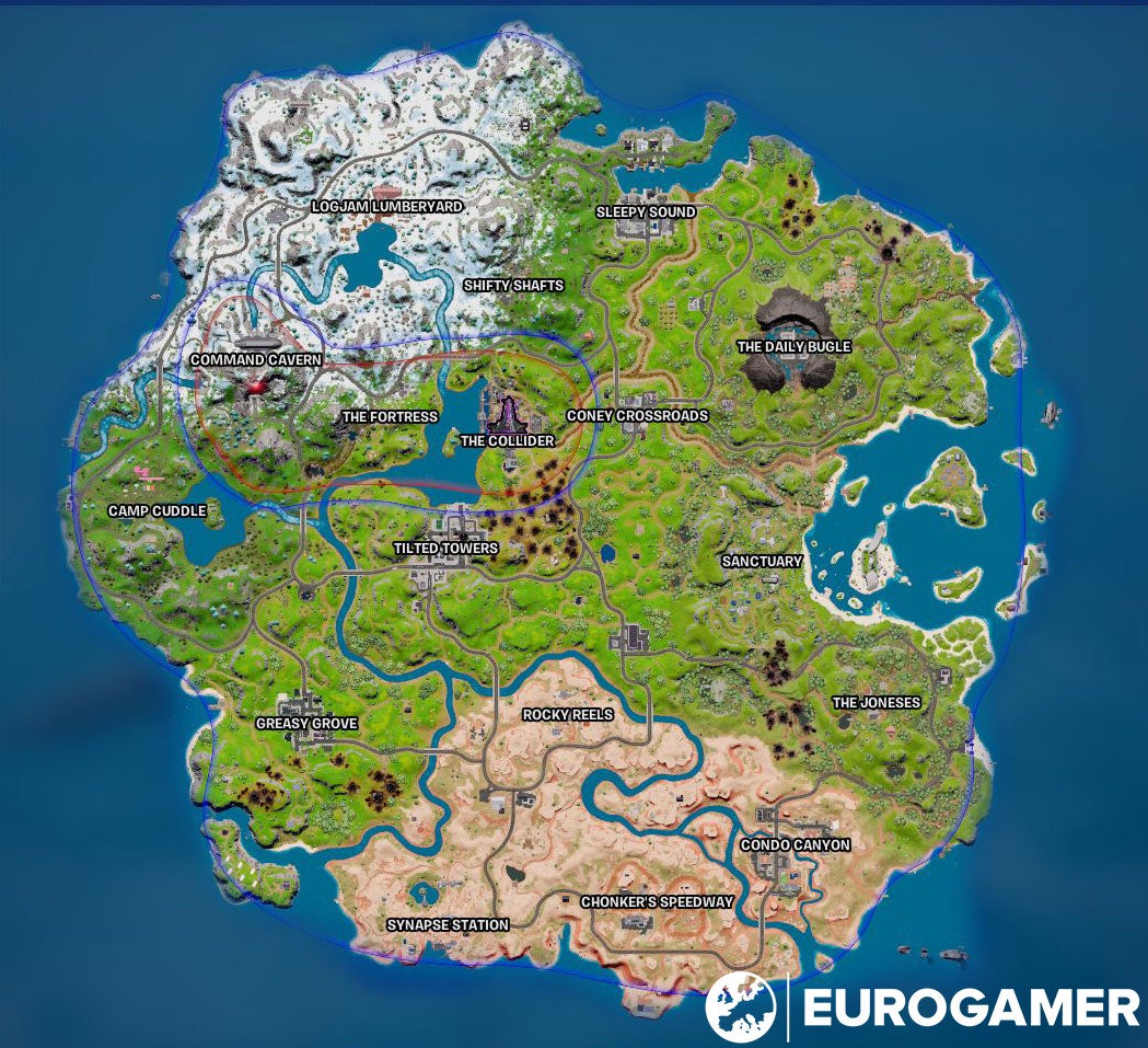 Fortnite Chapter 3 Season 4 map, named locations and landmarks ...