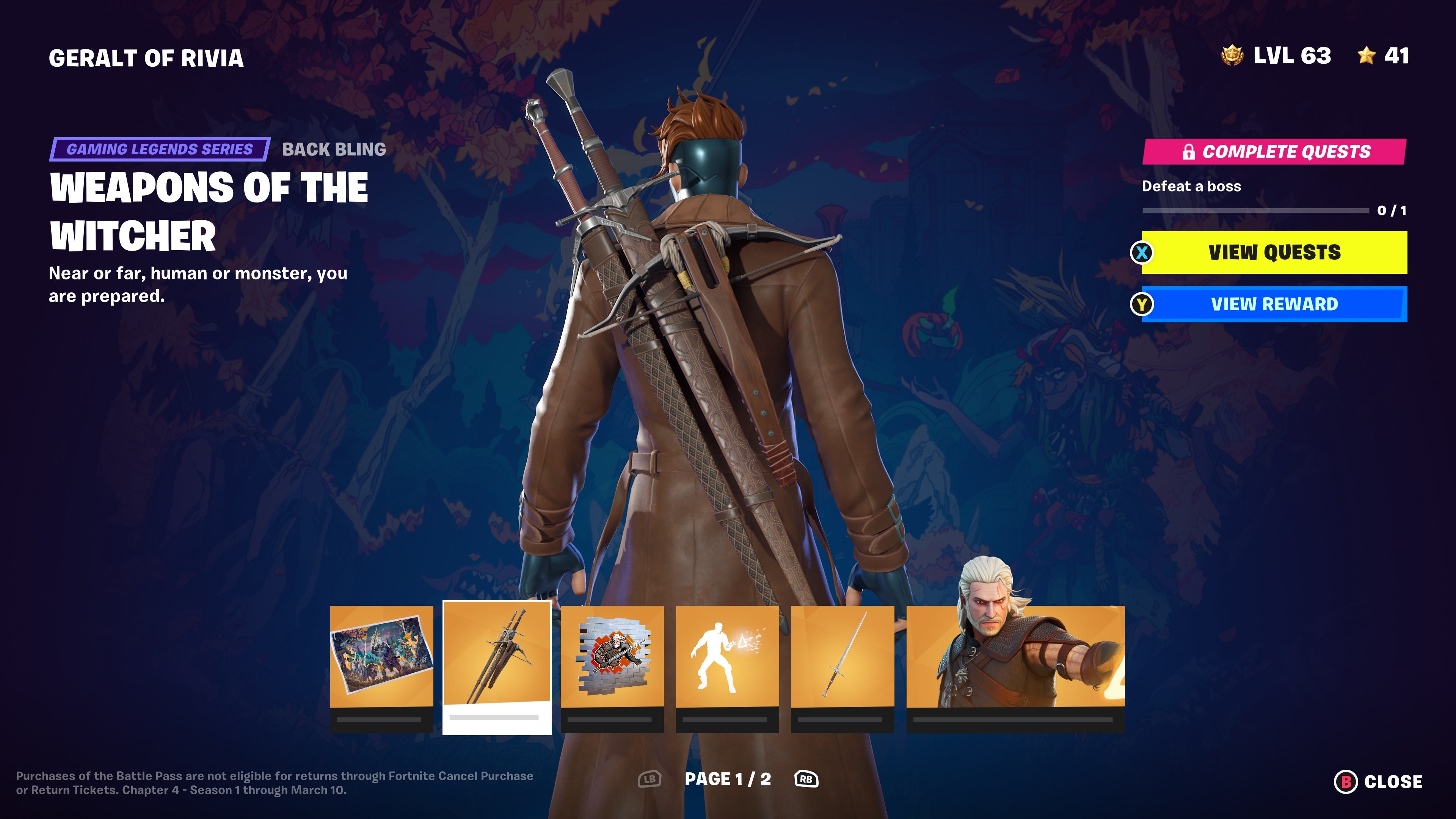 Comment Obtenir Le Skin Geralt Et Les Défis Geralt Of Rivia à Fortnite ...