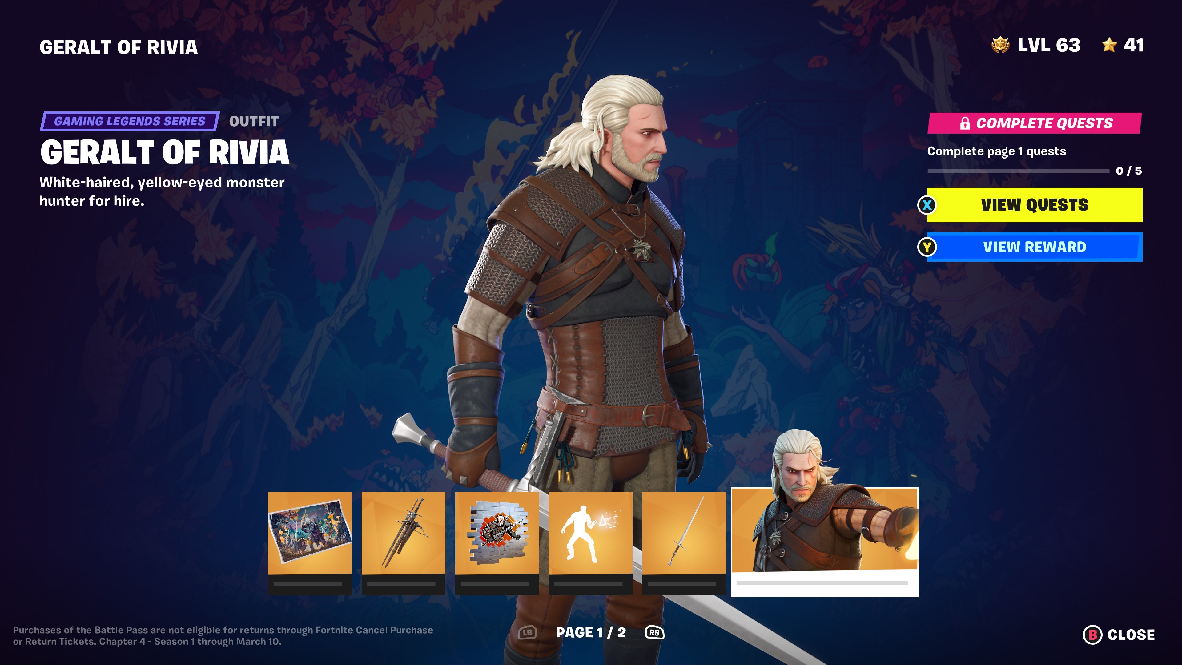 Comment Obtenir Le Skin Geralt Et Les Défis Geralt Of Rivia à Fortnite ...