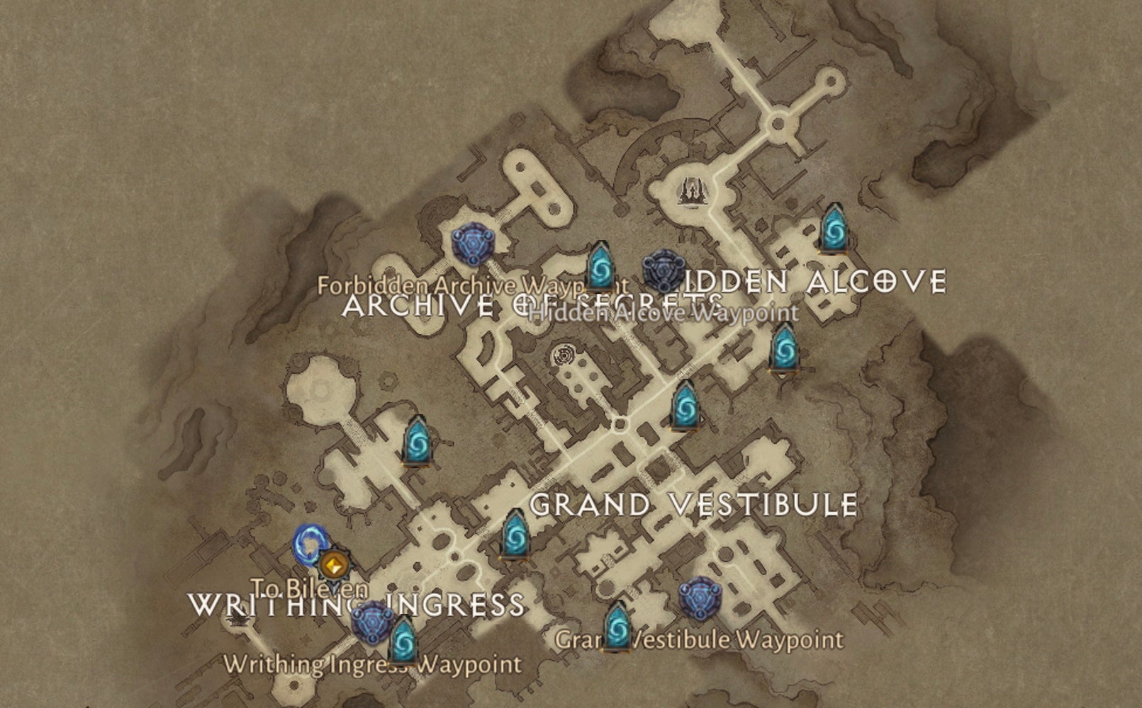 Diablo Immortal Hidden Lair locations including Ashwold Cemetery, Dark ...