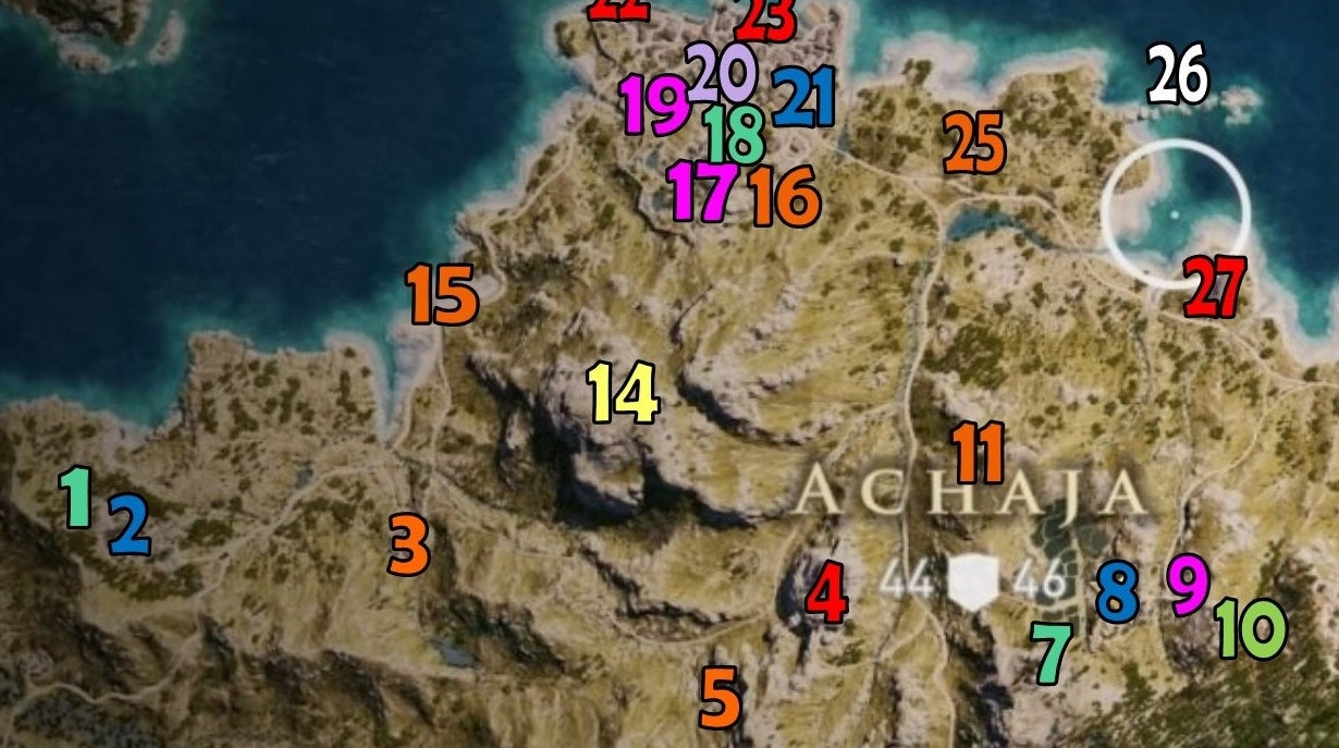 Assassin's Creed Odyssey - Achaja: mapa | Eurogamer.pl