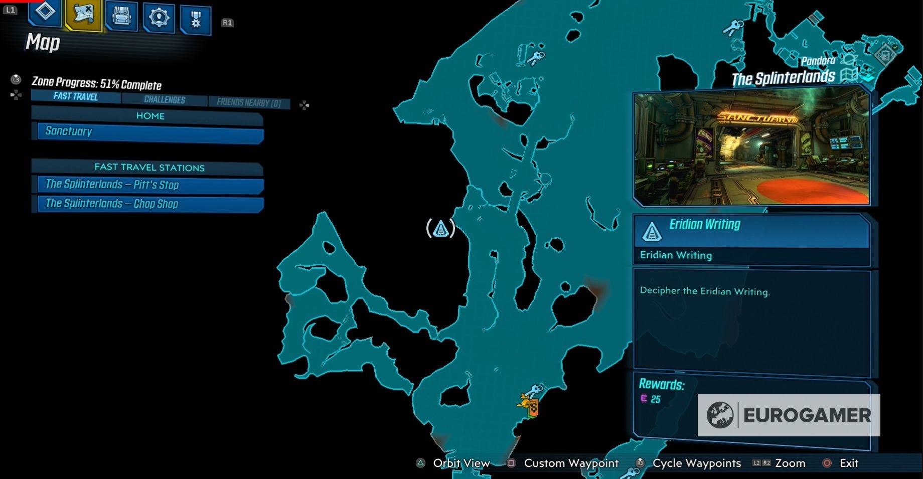 Borderlands 3 - znajdźki i sekrety: Eridian Writing - The Splinterlands ...