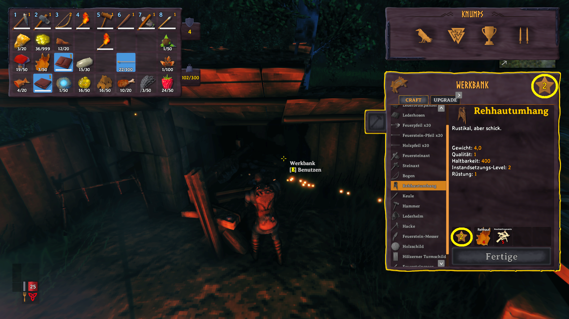 Valheim - Werkbank: Rüstungen und Waffen bauen, Upgrade der Stufen ...