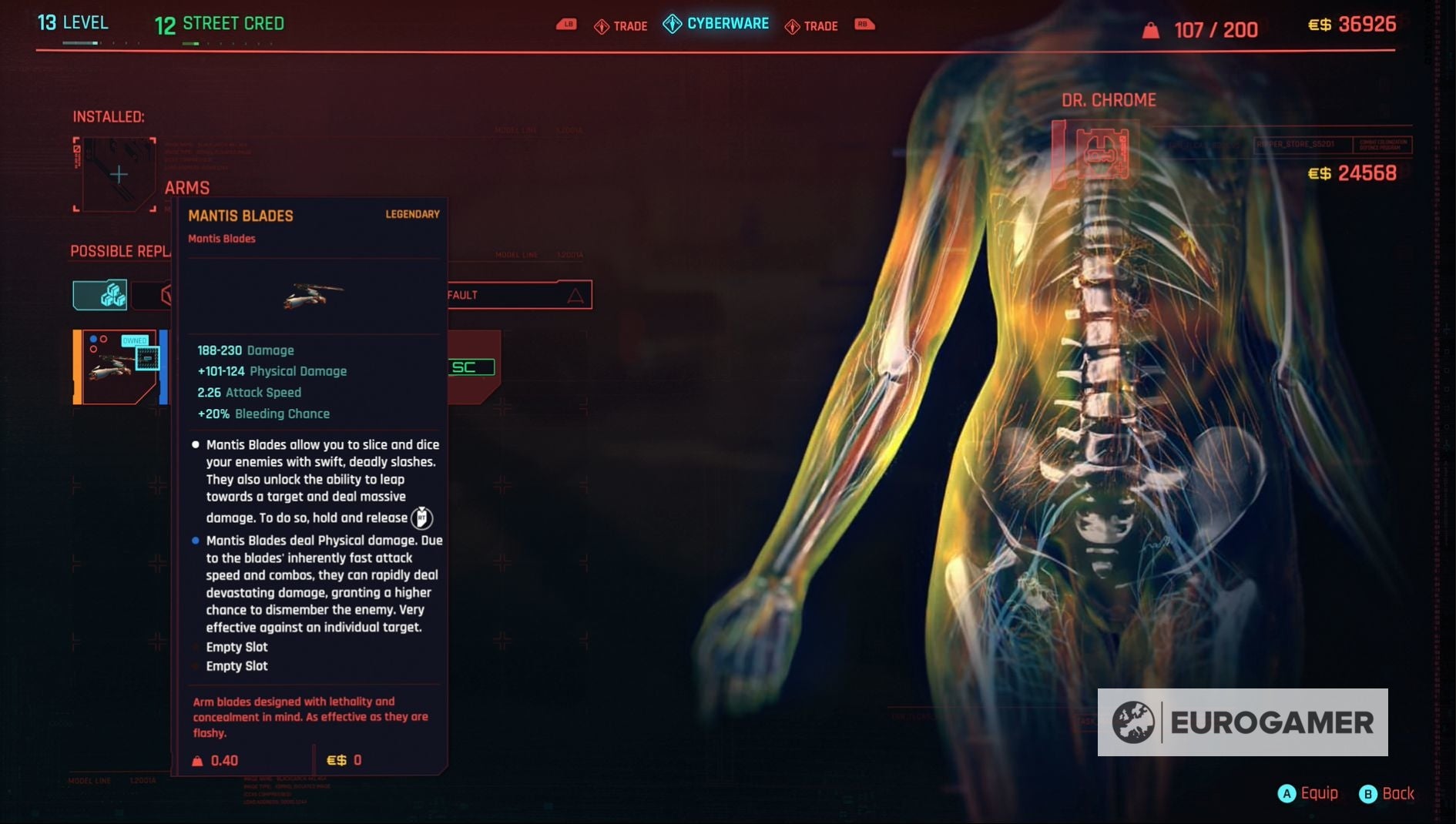 Cyberpunk 2077 Mantis Blade locations and mods explained | Eurogamer.net