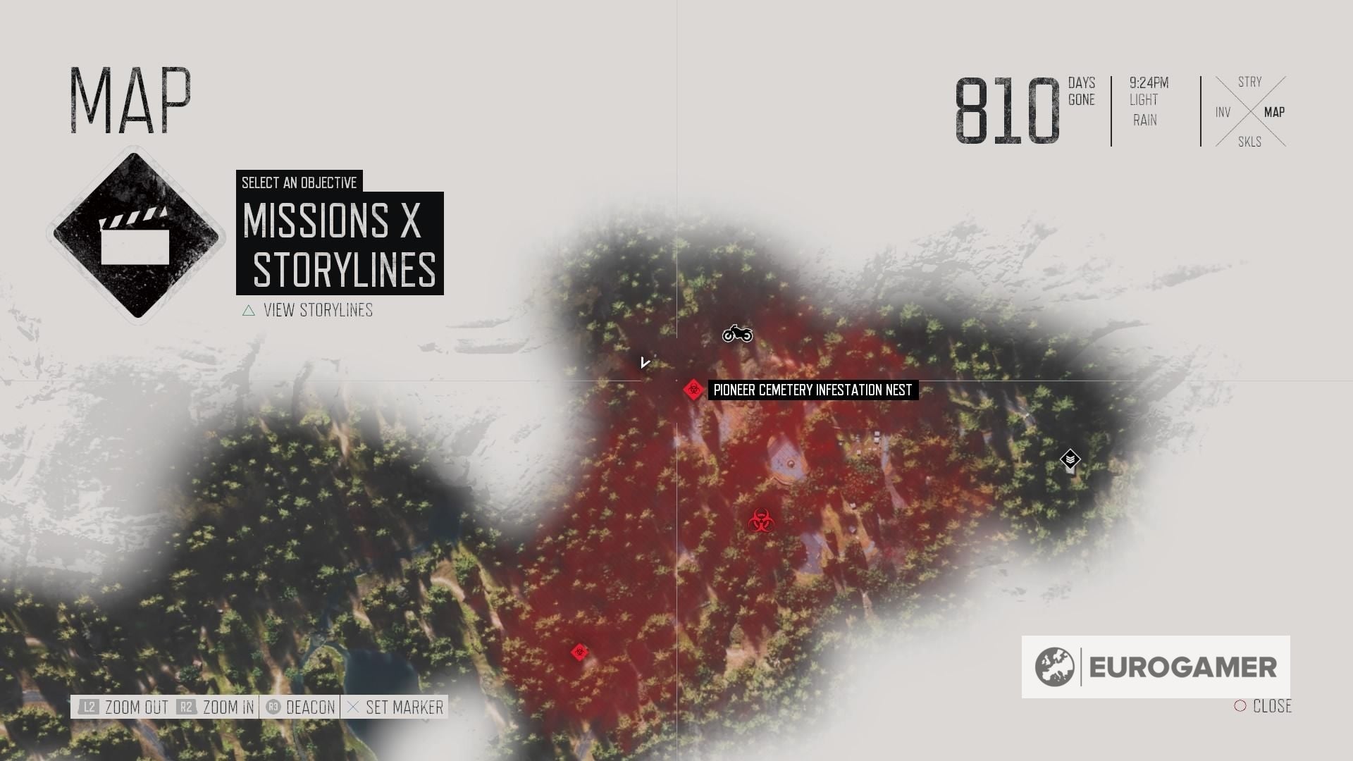 Days Gone Nero Research Site locations, Nero Checkpoint locations and ...