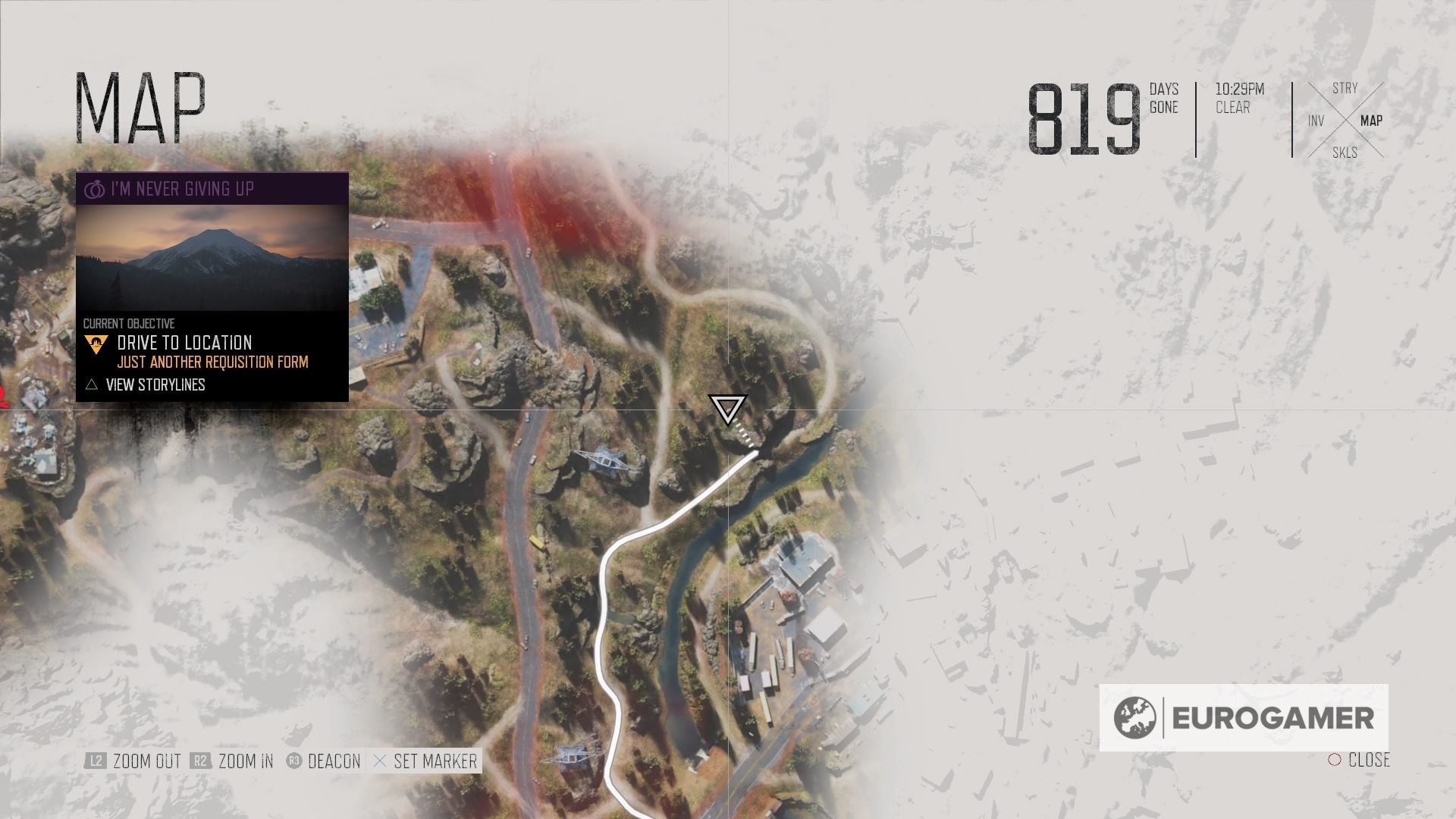 Days Gone Nero Research Site locations, Nero Checkpoint locations and ...