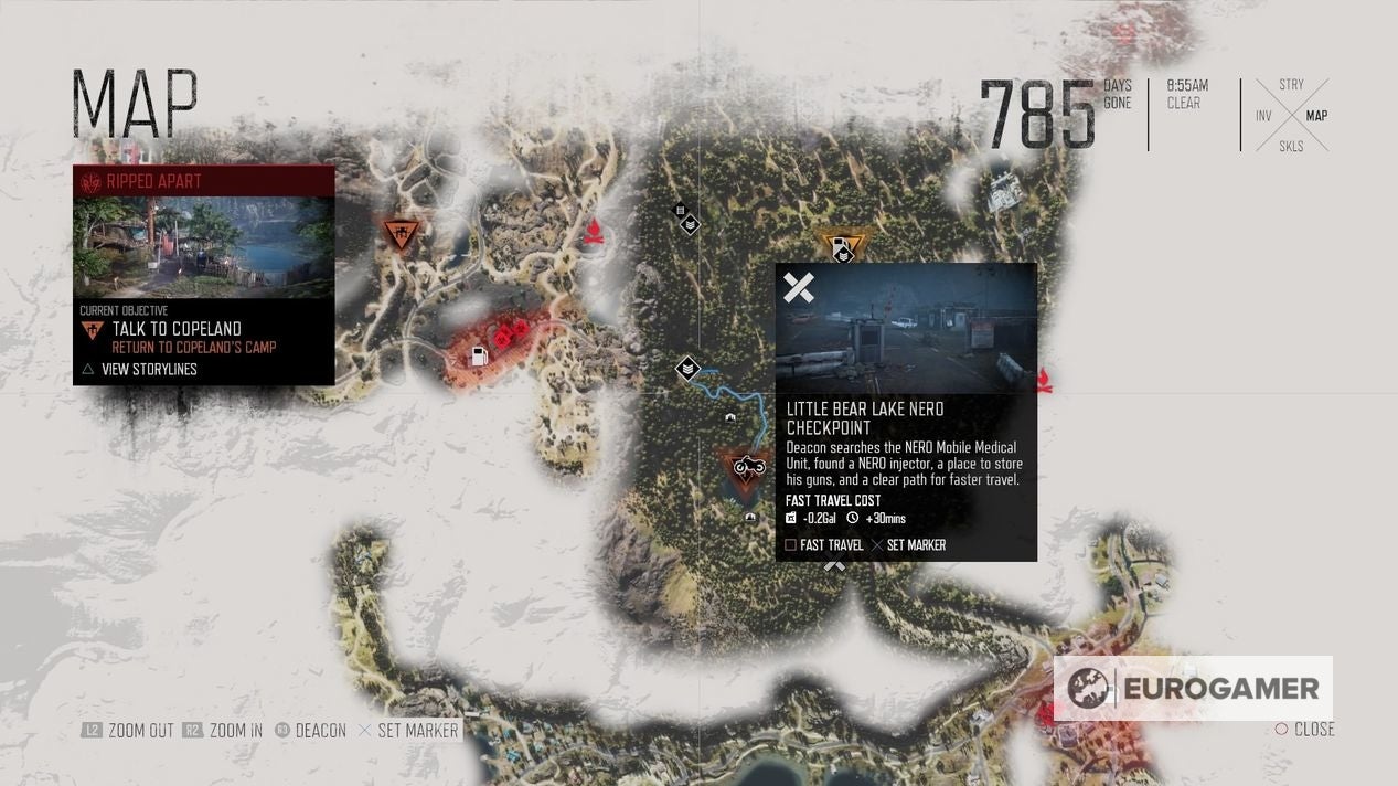 Days Gone Nero Research Site locations, Nero Checkpoint locations and ...