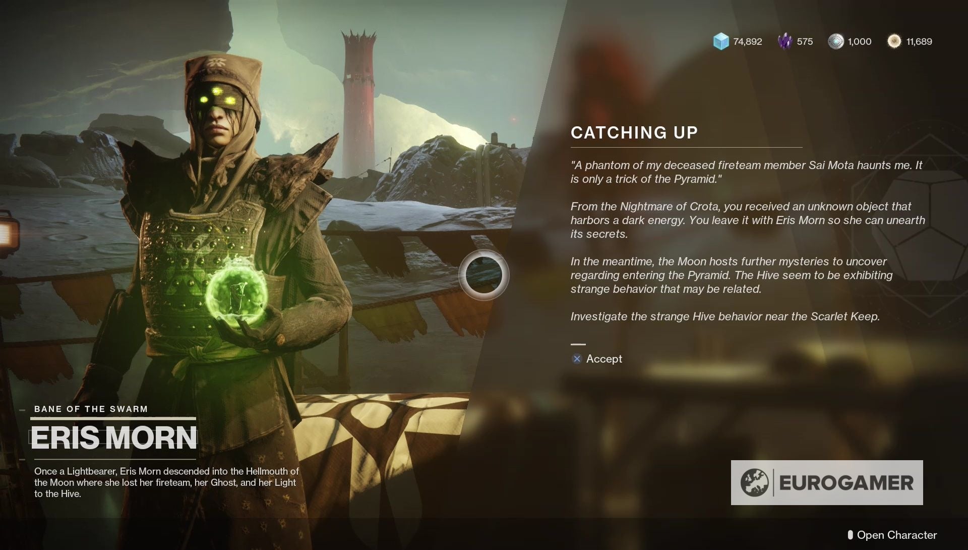 Destiny 2 missing Eris quest bug solution: How to continue the second ...