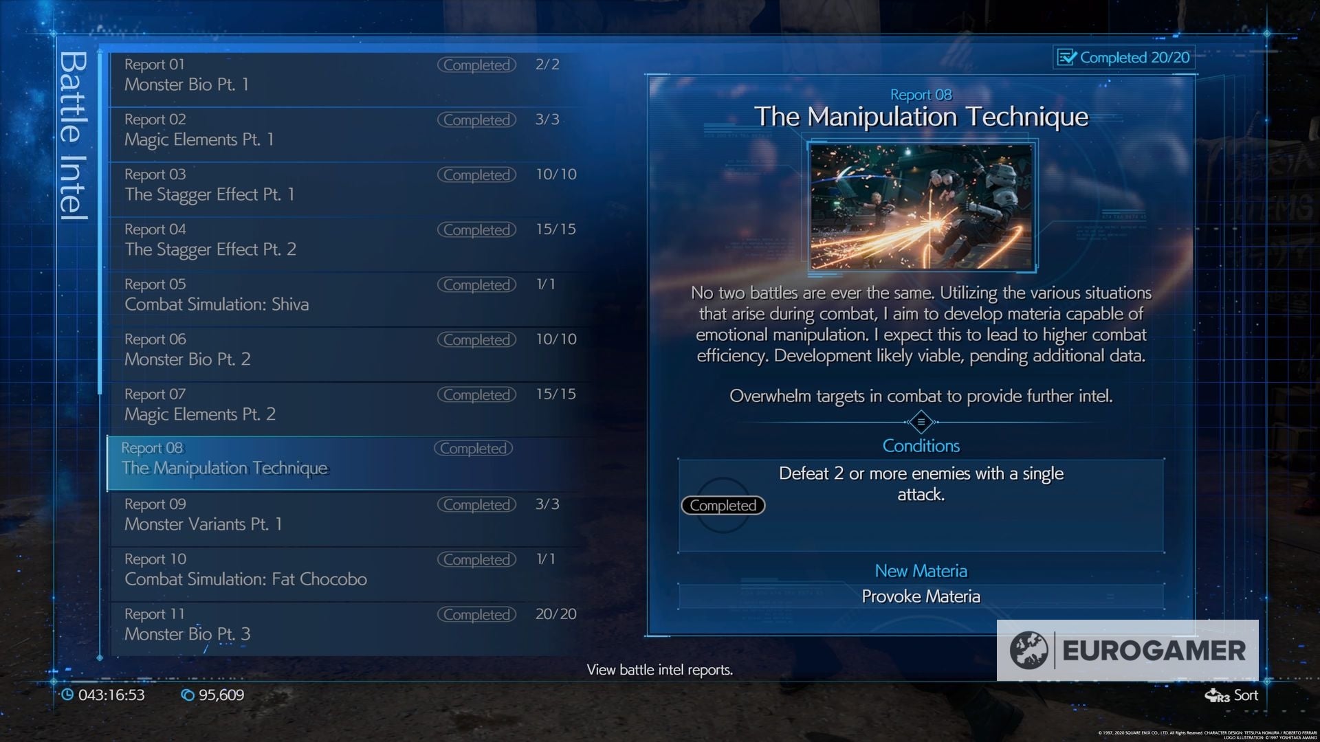 Final Fantasy 7 Remake - Battle Intel Report strategies and rewards ...