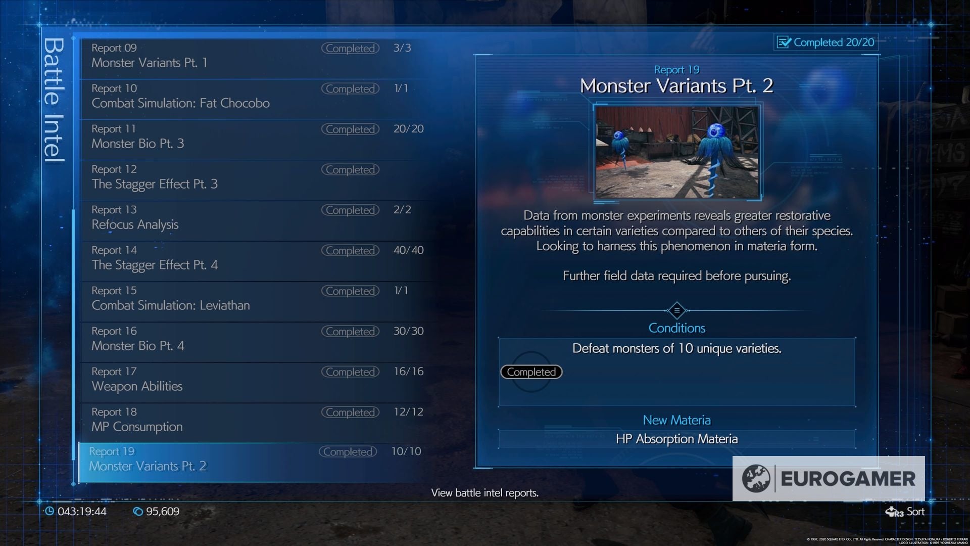 Final Fantasy 7 Remake - Battle Intel Report strategies and rewards ...