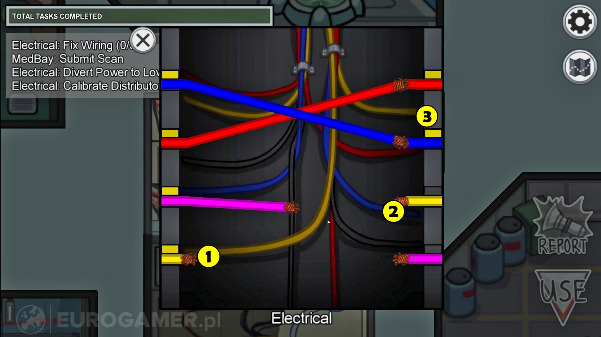 Among Us - zadanie (task): fix wiring | Eurogamer.pl