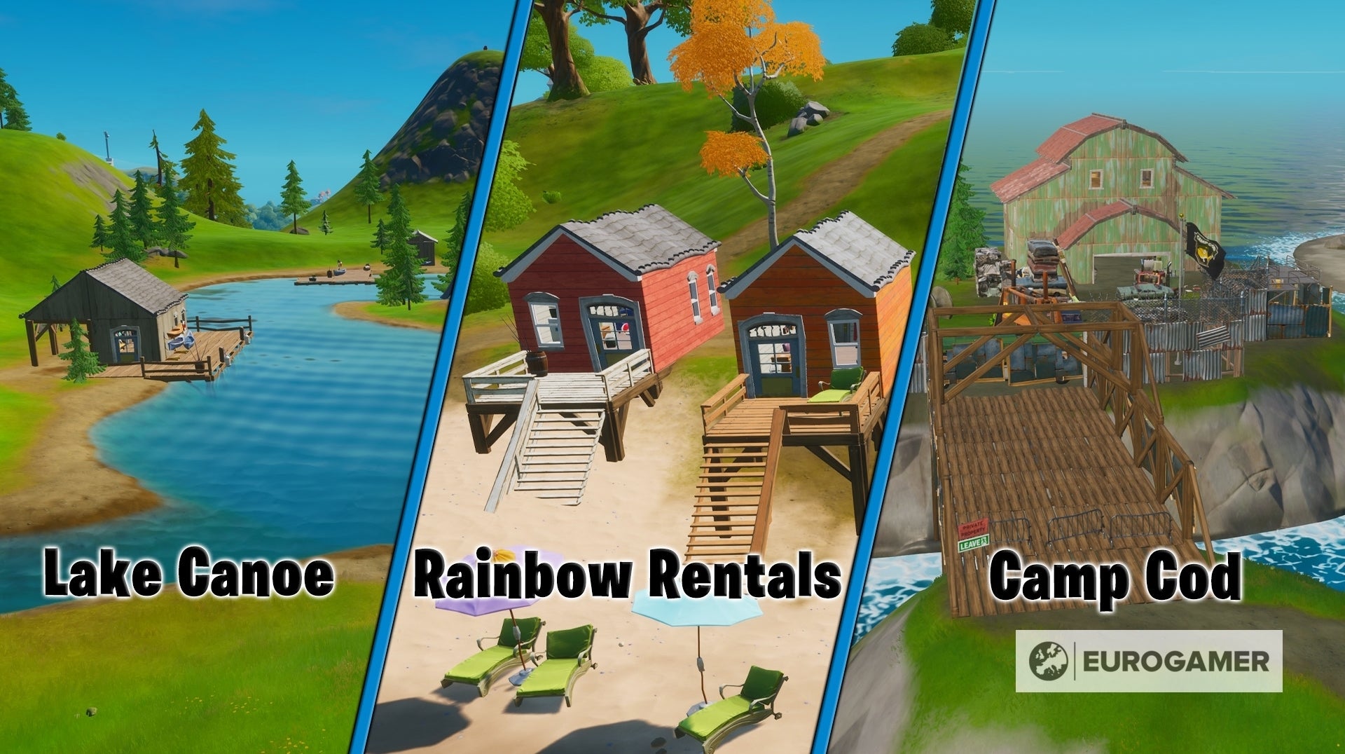 Fortnite: Bei Lake Canoe, Camp Cod und Rainbow Rentals tanzen - die ...