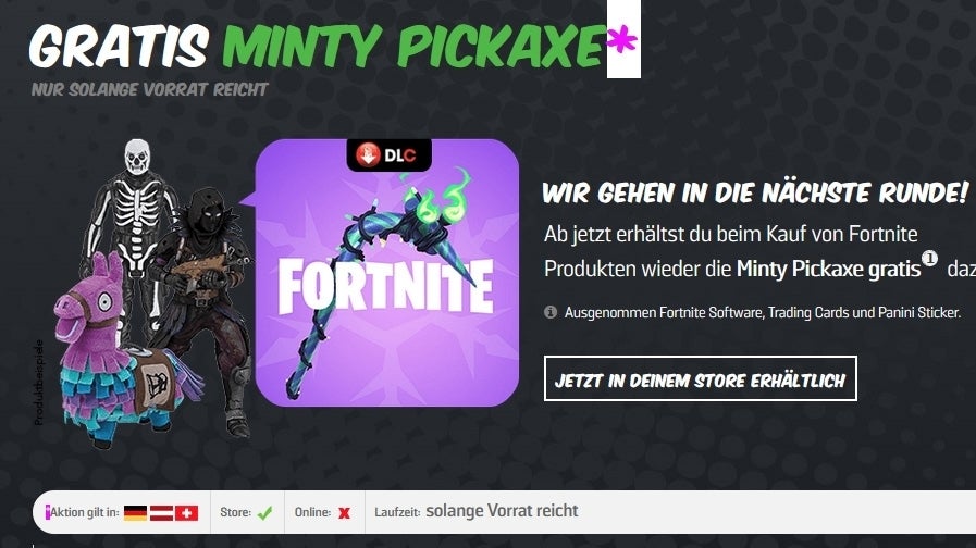 Fortnite: Für die Minty Pickaxe Codes gibt's zwei neue Aktionen - Was ...