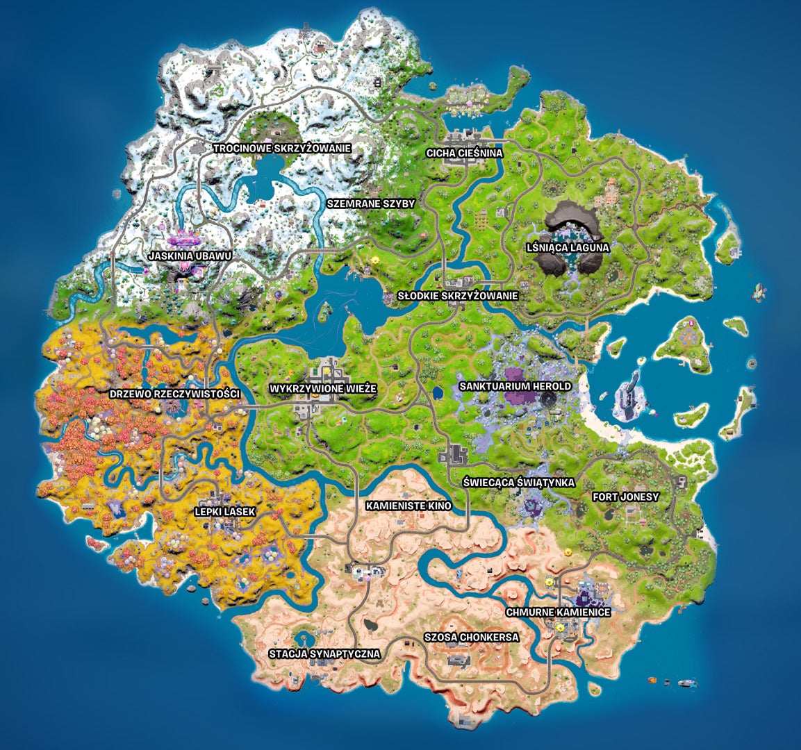Fortnite - rozdział 3, sezon 4: mapa [nowości i zmiany] | Eurogamer.pl
