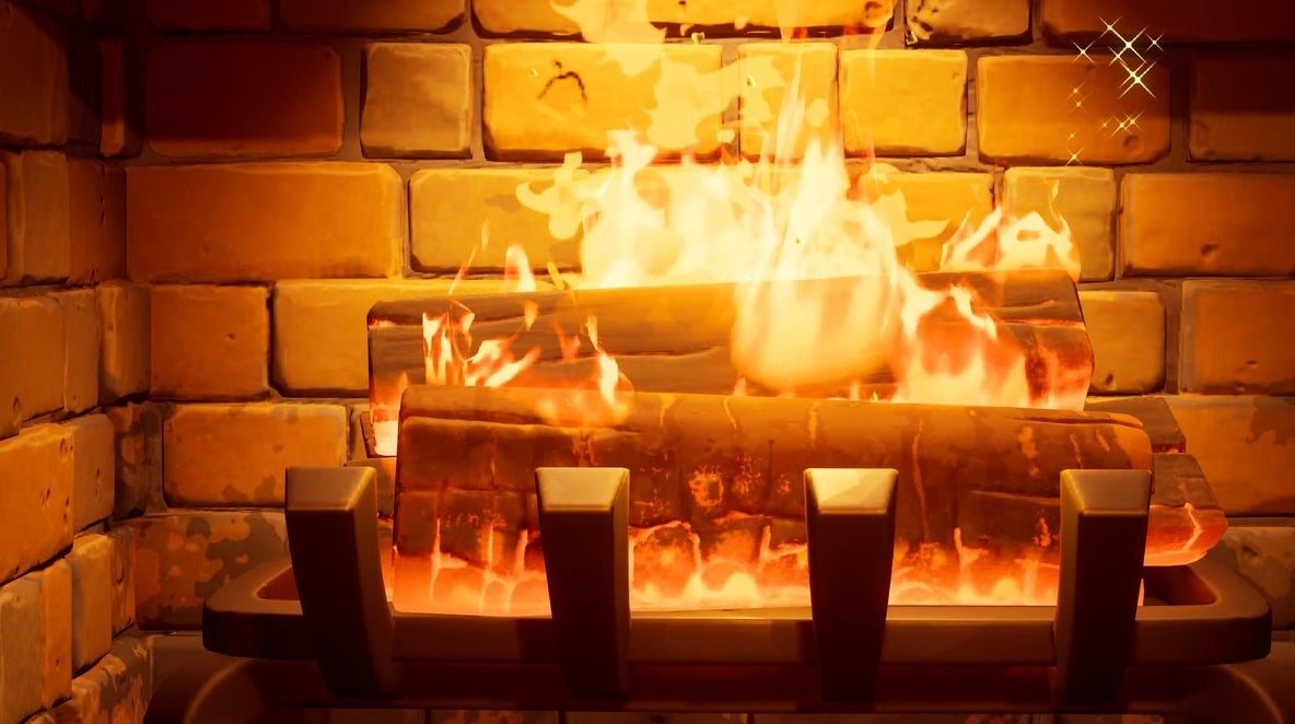 Fortnite: Warm yourself at the Yule Log in the Cozy Lodge location ...