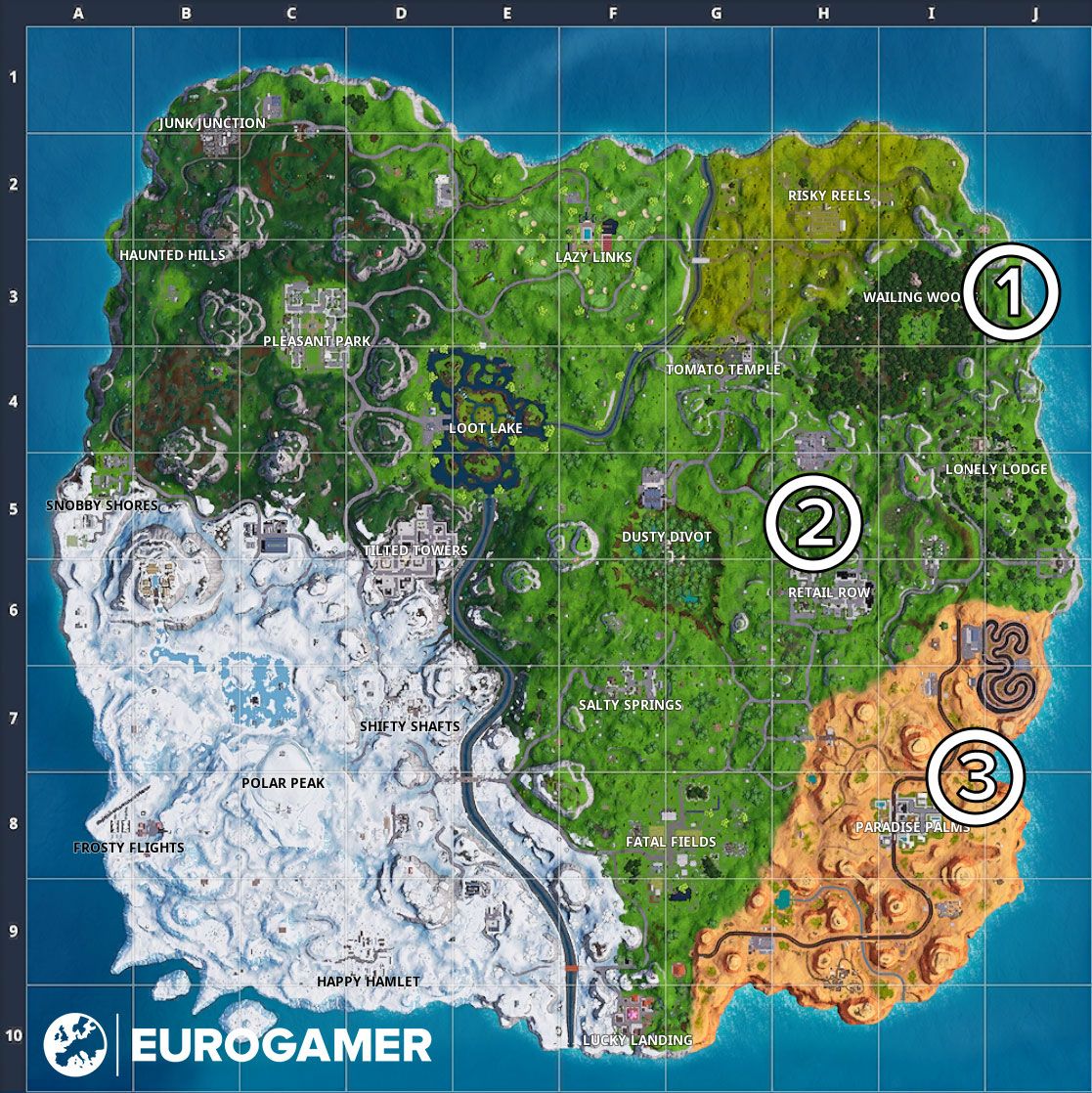 Fortnite Shooting Gallery locations - Where to shoot targets east of ...
