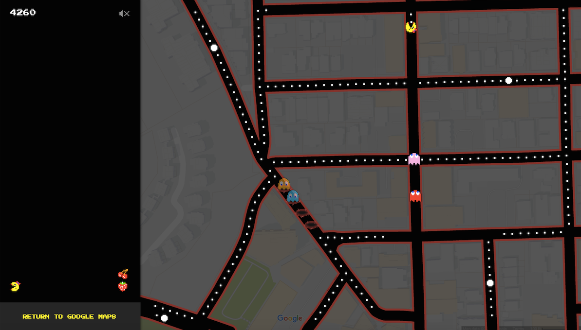 Google Maps nos permite jugar con Ms. Pac-Man para el April Fools' Day ...