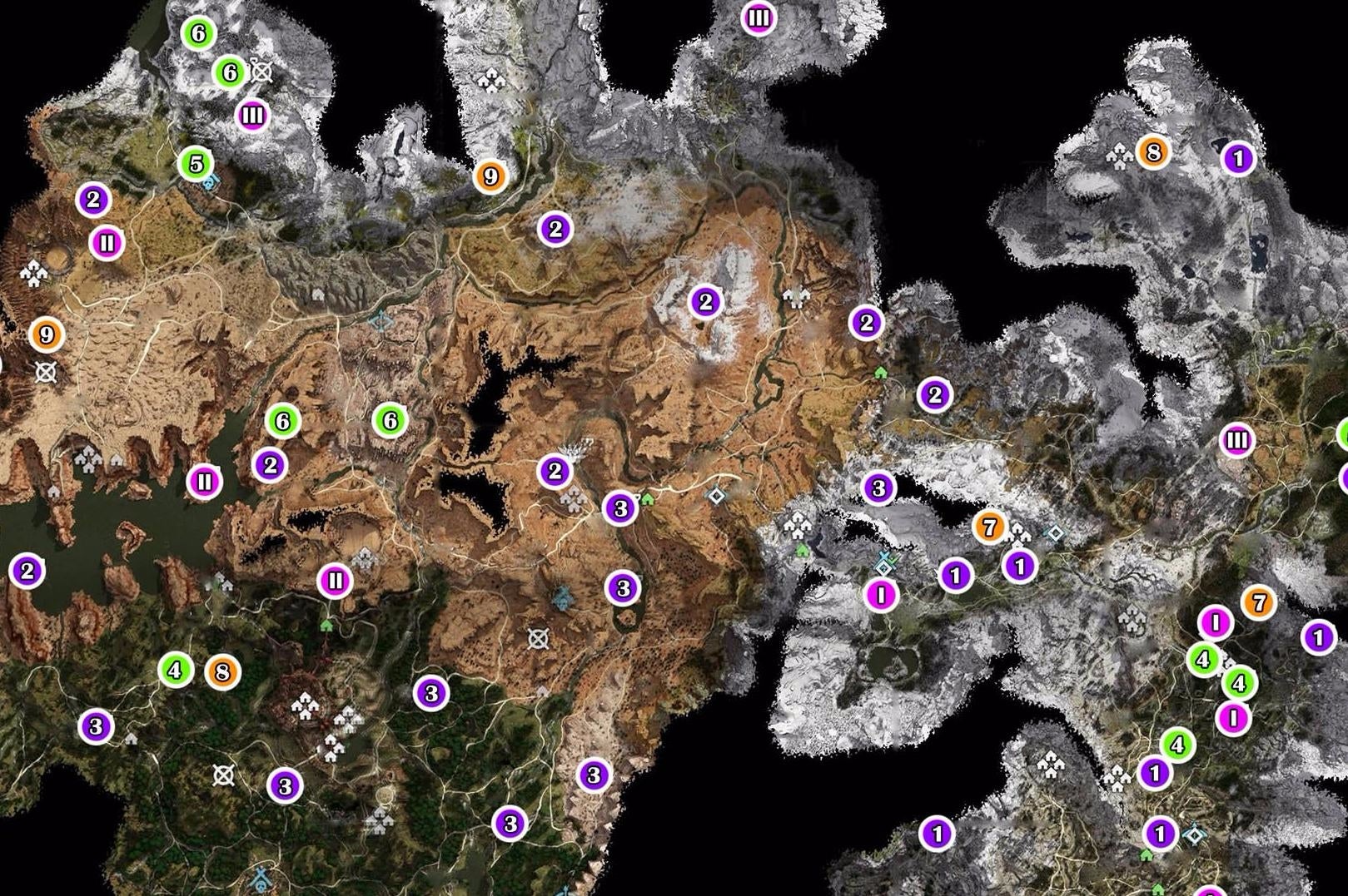 Horizon Zero Dawn - mapa: kwiaty, naczynia, figurki, widokówki ...