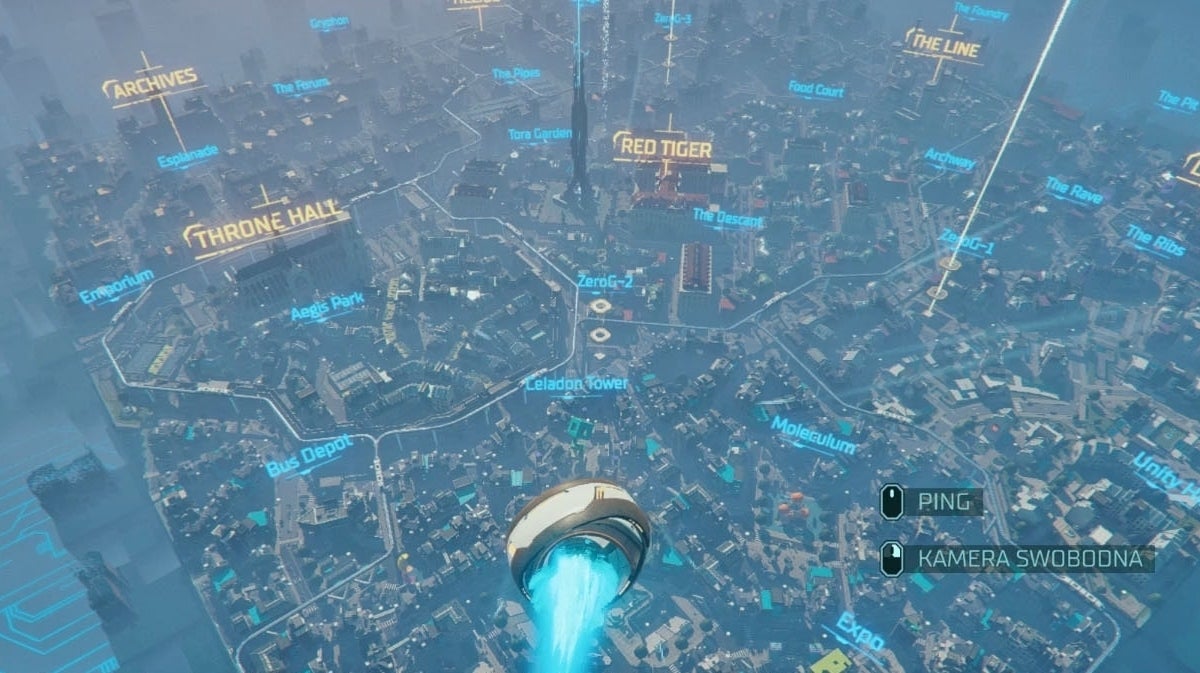 Hyper Scape - sektory na mapie: niebieskie i złote | Eurogamer.pl