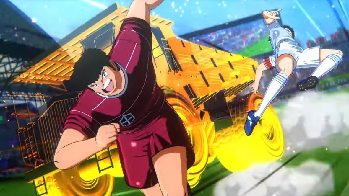 I don't know anything about Captain Tsubasa, but just kicking a ball in ...