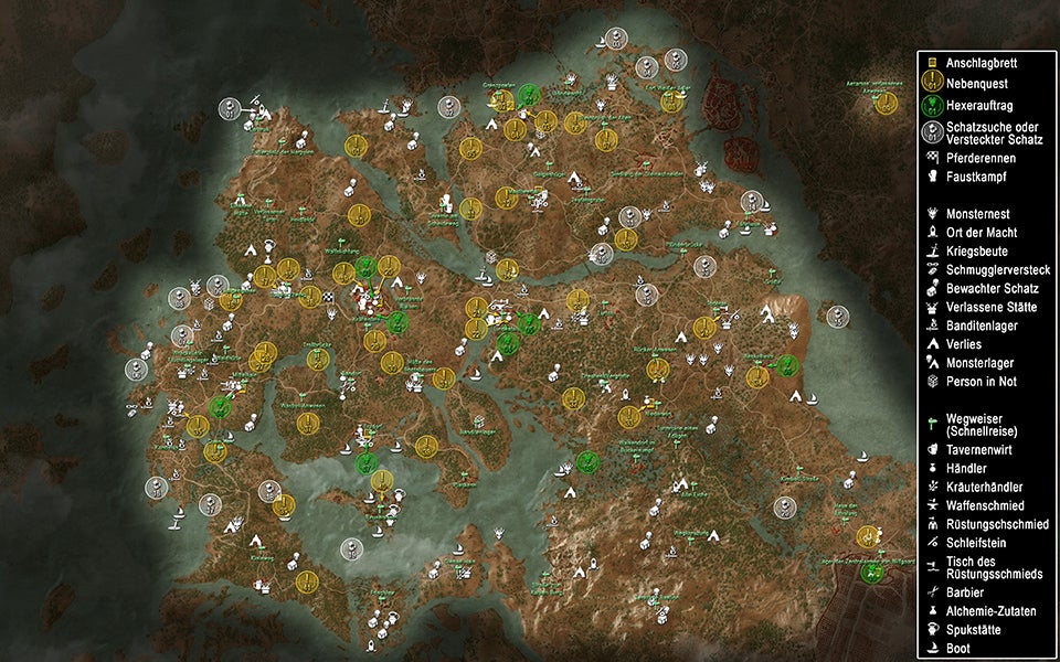 The Witcher 3 - Vollständige Karte Velen | Eurogamer.de