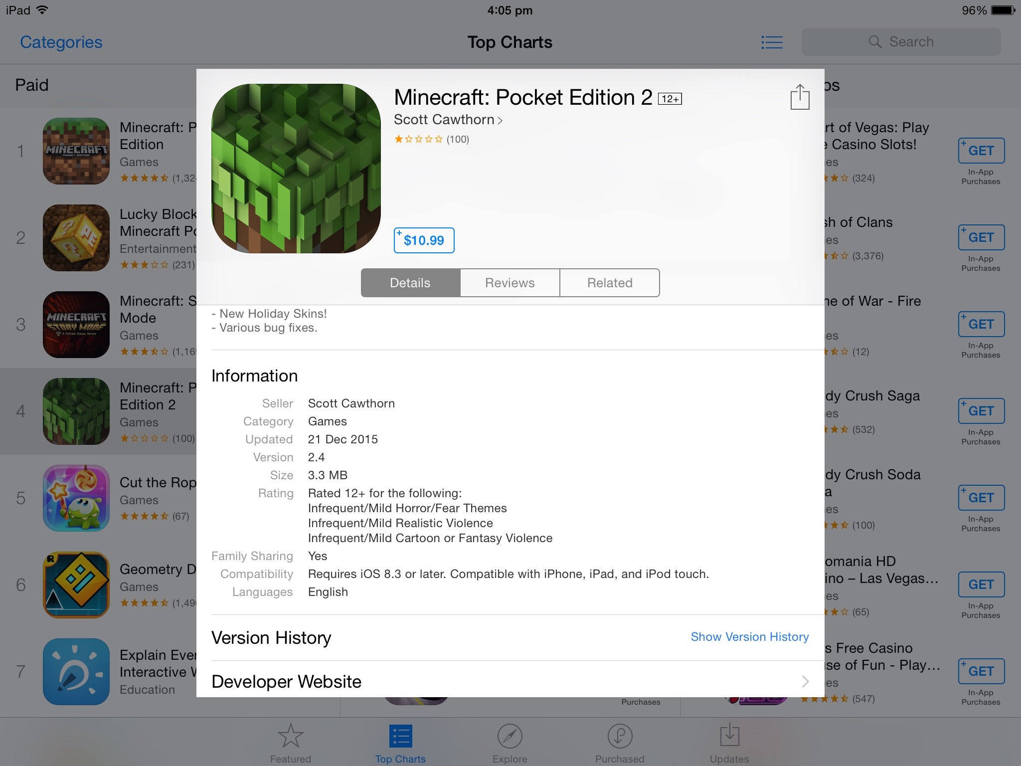 Minecraft: Pocket Edition 2 is as shameless as App Store games get ...