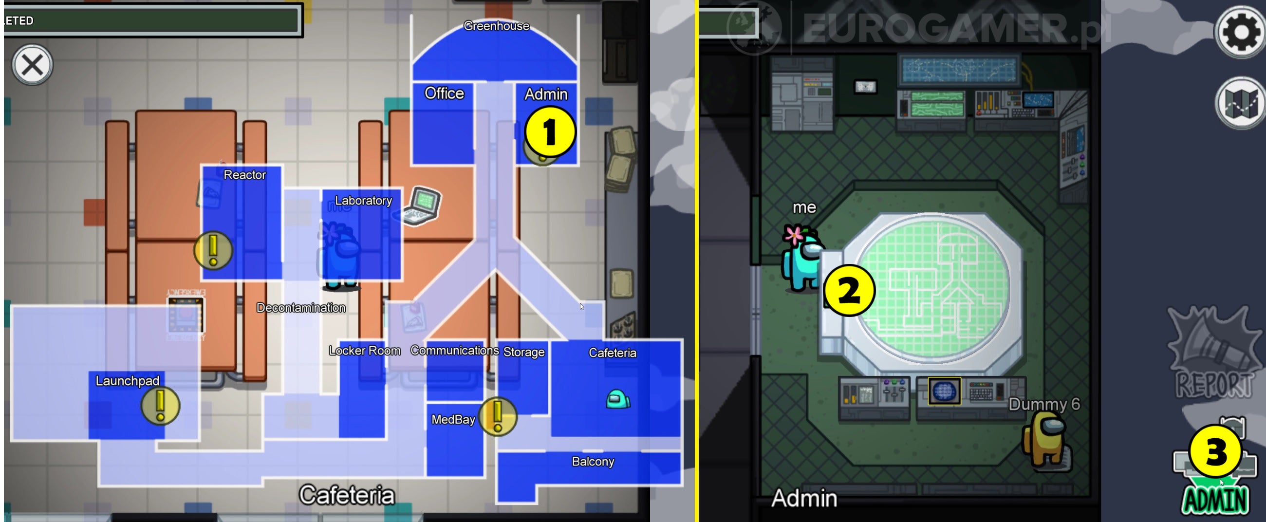 Among Us - mapa Mira HQ: specjalne pomieszczenia i funkcje | Eurogamer.pl