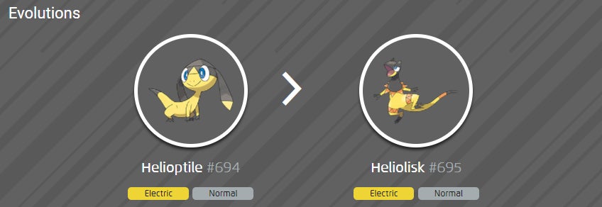 Pokemon Helioptile Evolution Chart