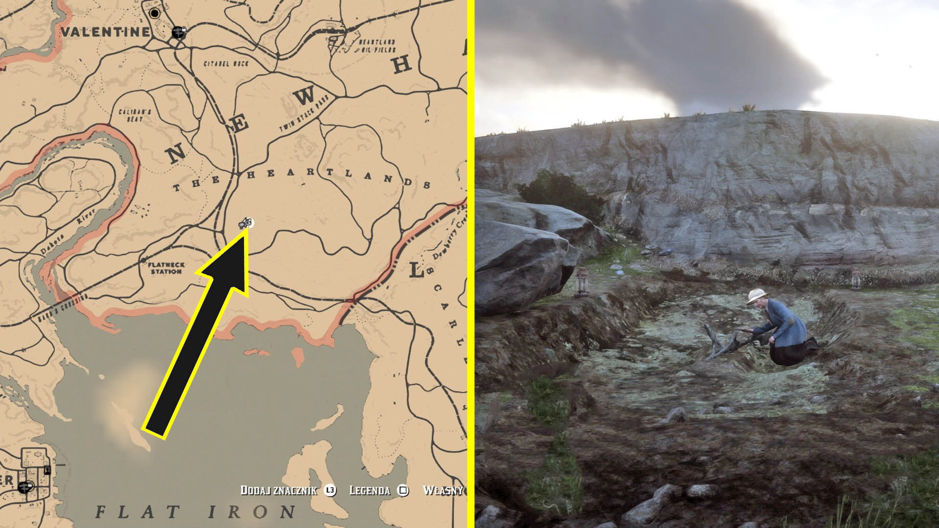 Red Dead Redemption 2 - kości dinozaurów (mapa): misja Próba wiary ...