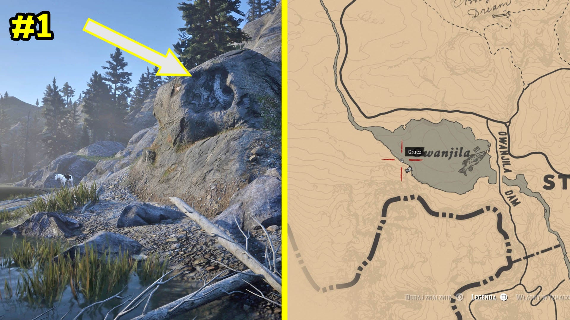 Red Dead Redemption 2 - petroglify, rzeźby w skale (mapa): misja ...
