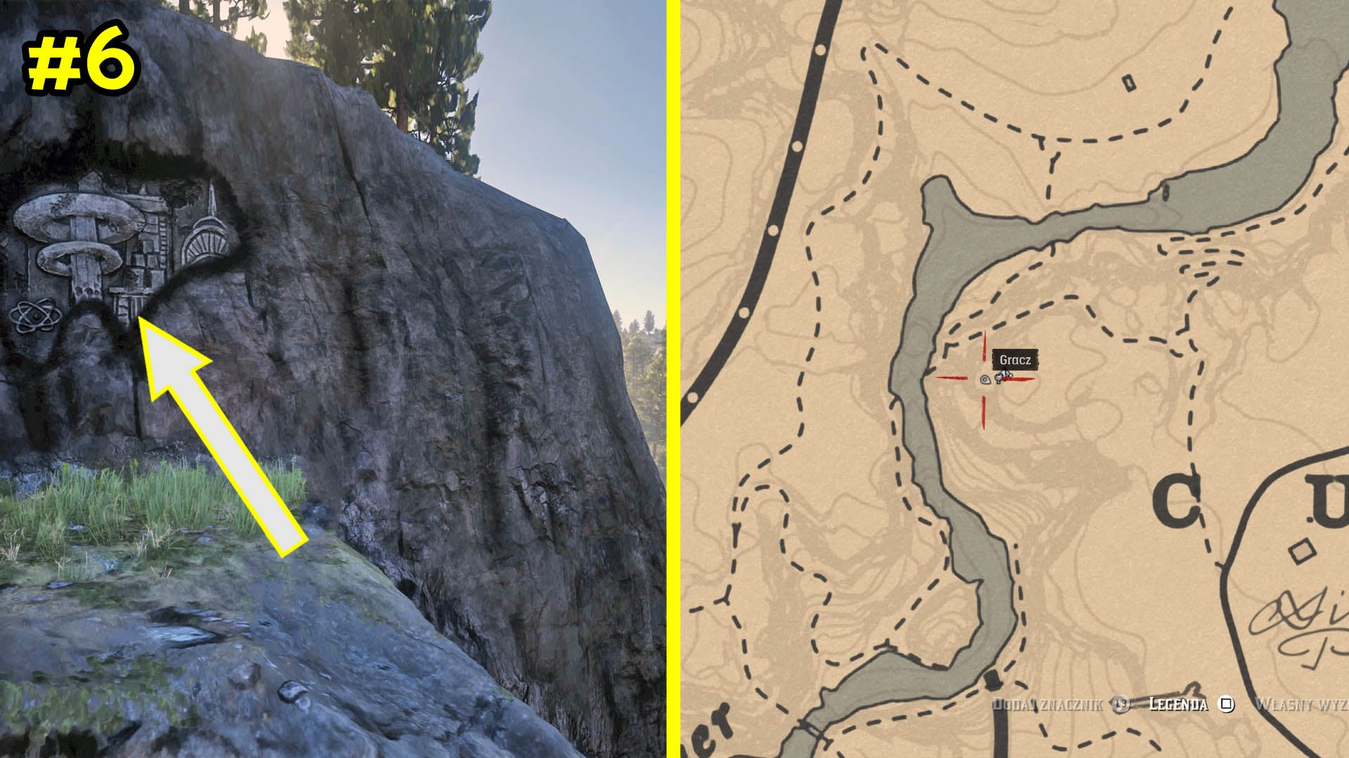 Red Dead Redemption 2 - petroglify, rzeźby w skale (mapa): misja ...