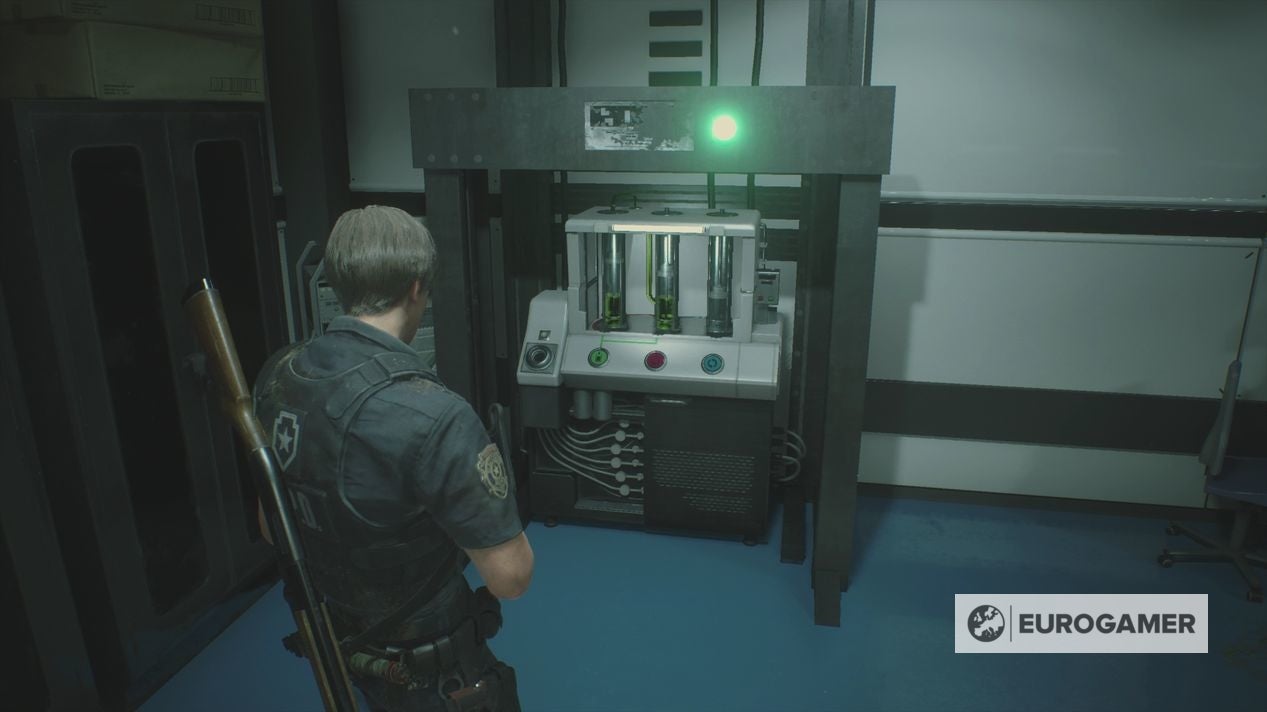 Resident Evil 2 - Drug Testing Lab puzzle solution, cooling the ...