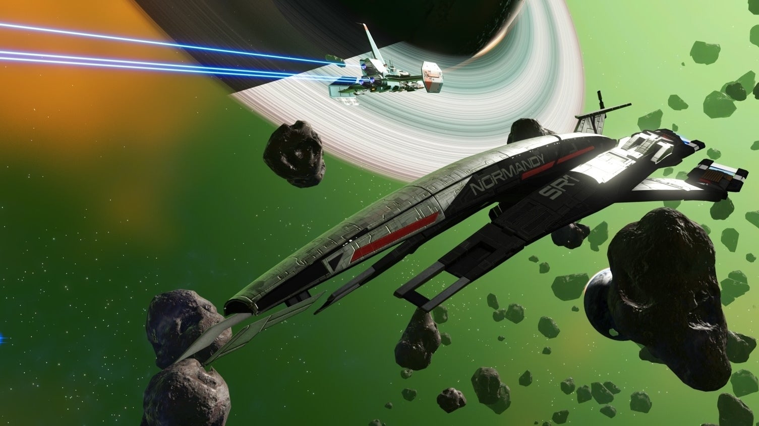 You can unlock Mass Effect's Normandy SR1 as a frigate in No Man's Sky ...