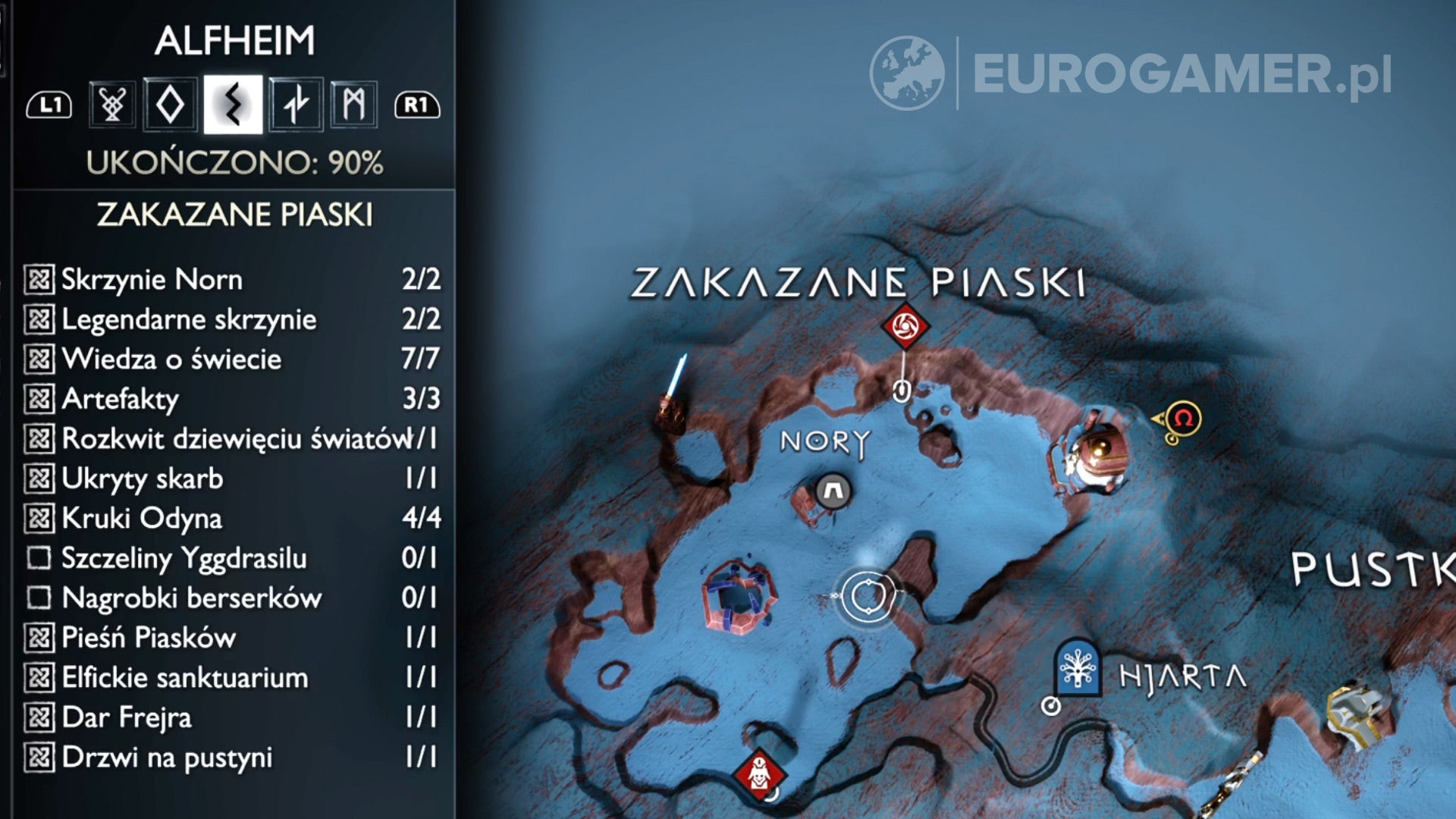 God of War Ragnarok - Zakazane Piaski, Alfheim: znajdźki i sekrety ...