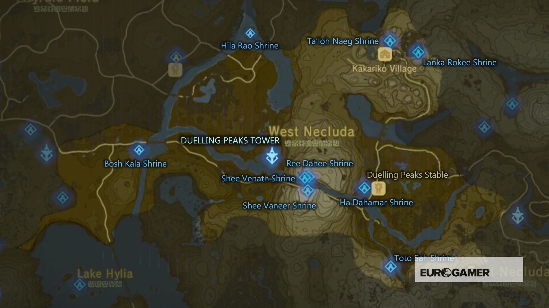 Zelda: Breath of the Wild Shrine locations, Shrine maps for all regions ...