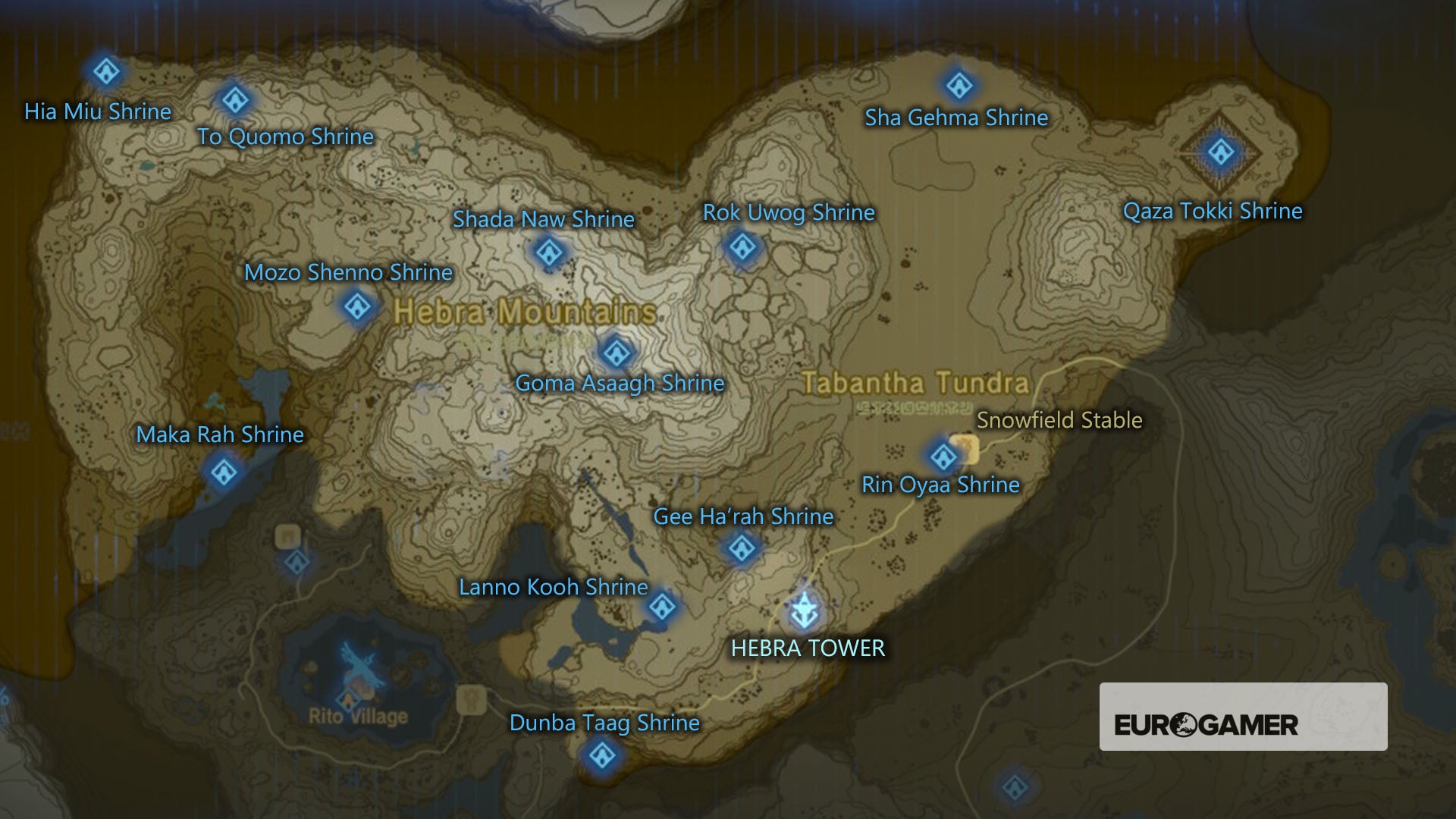 Zelda: Breath of the Wild Shrine locations, Shrine maps for all regions ...