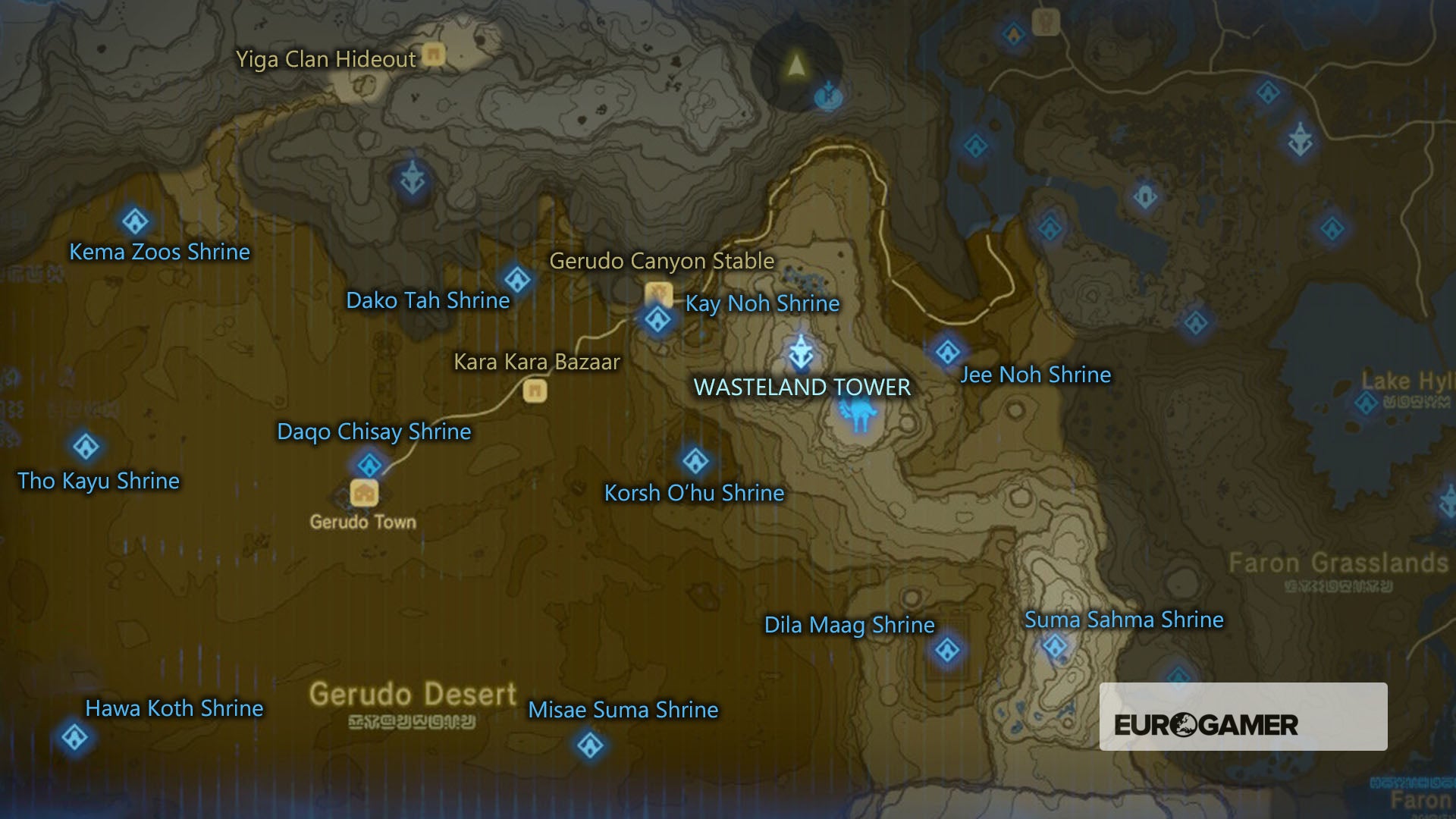 Zelda: Breath of the Wild Shrine locations, Shrine maps for all regions ...